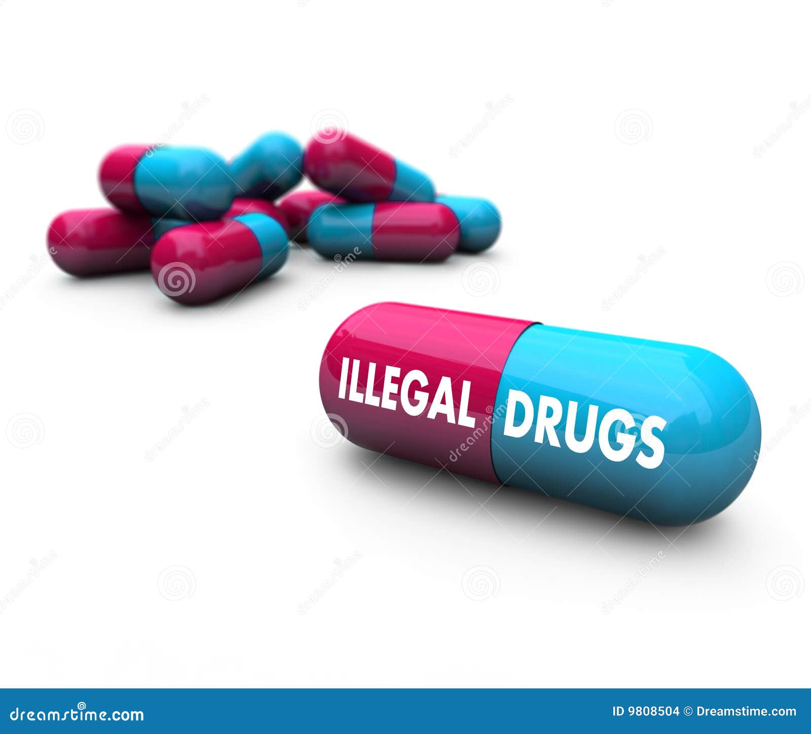 Pills - Illegal drugs stock illustration. Illustration of addict - 9808504