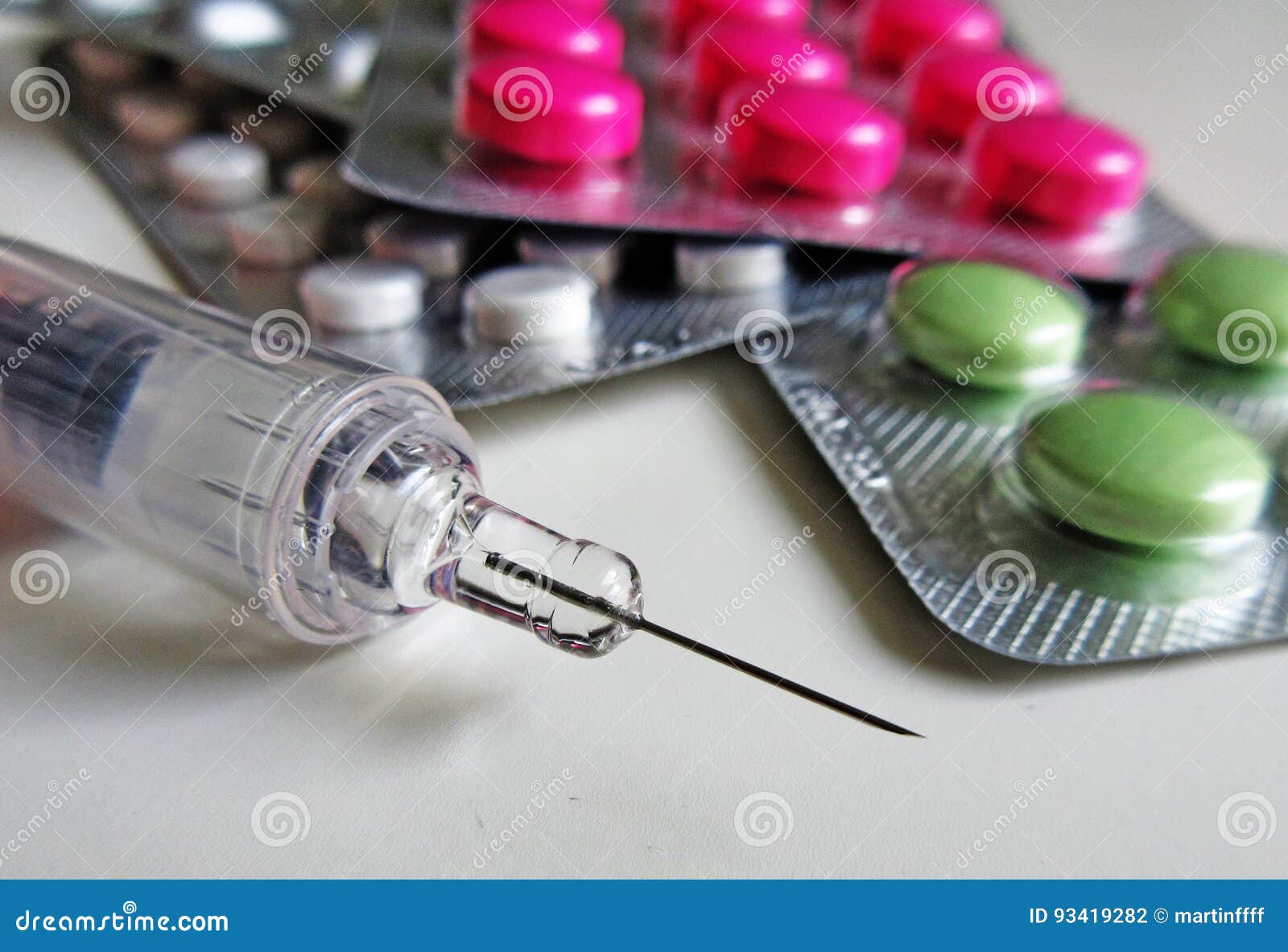 Pills and Injection Medicaments Macro Photo Stock Photo - Image of ...
