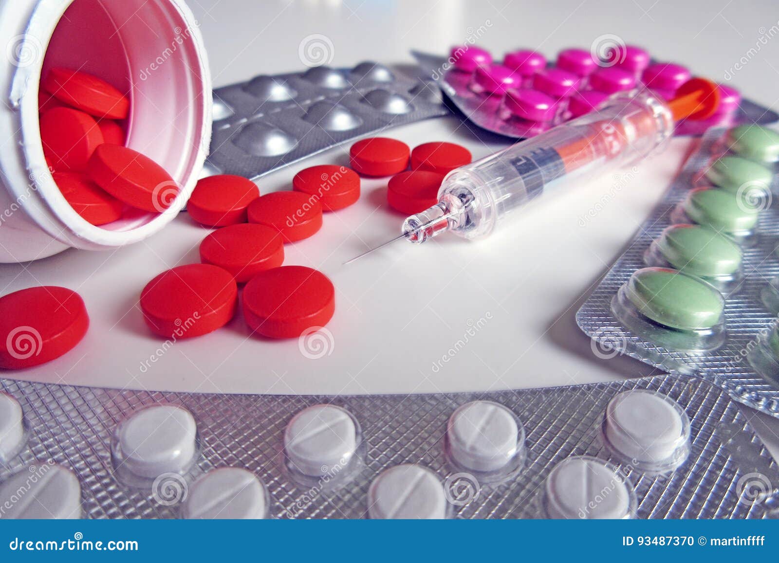 Pills and Injection Medicaments Macro Photo Stock Photo - Image of ...