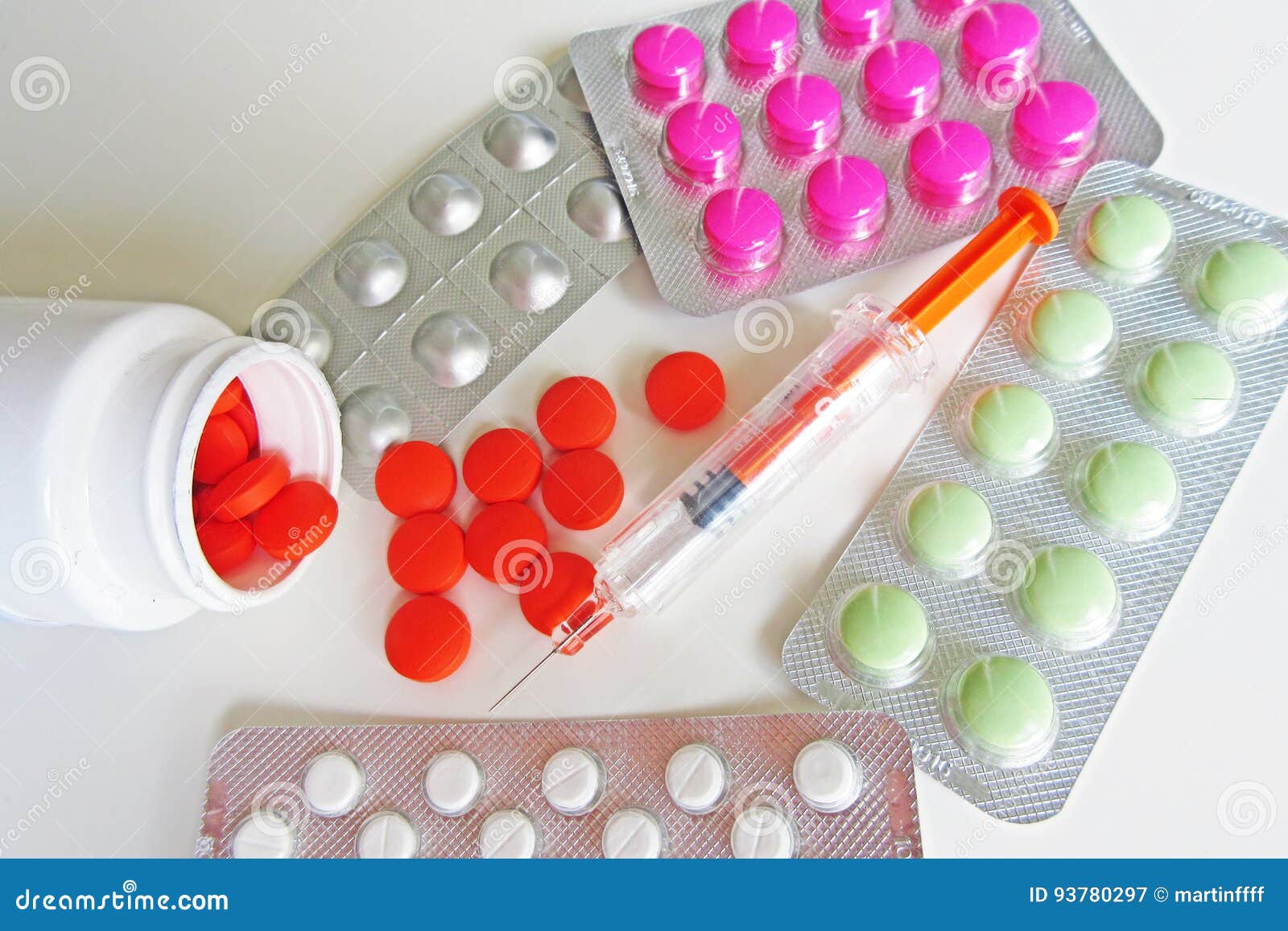 Pills and Injection Medicaments Macro Photo Stock Image - Image of ...