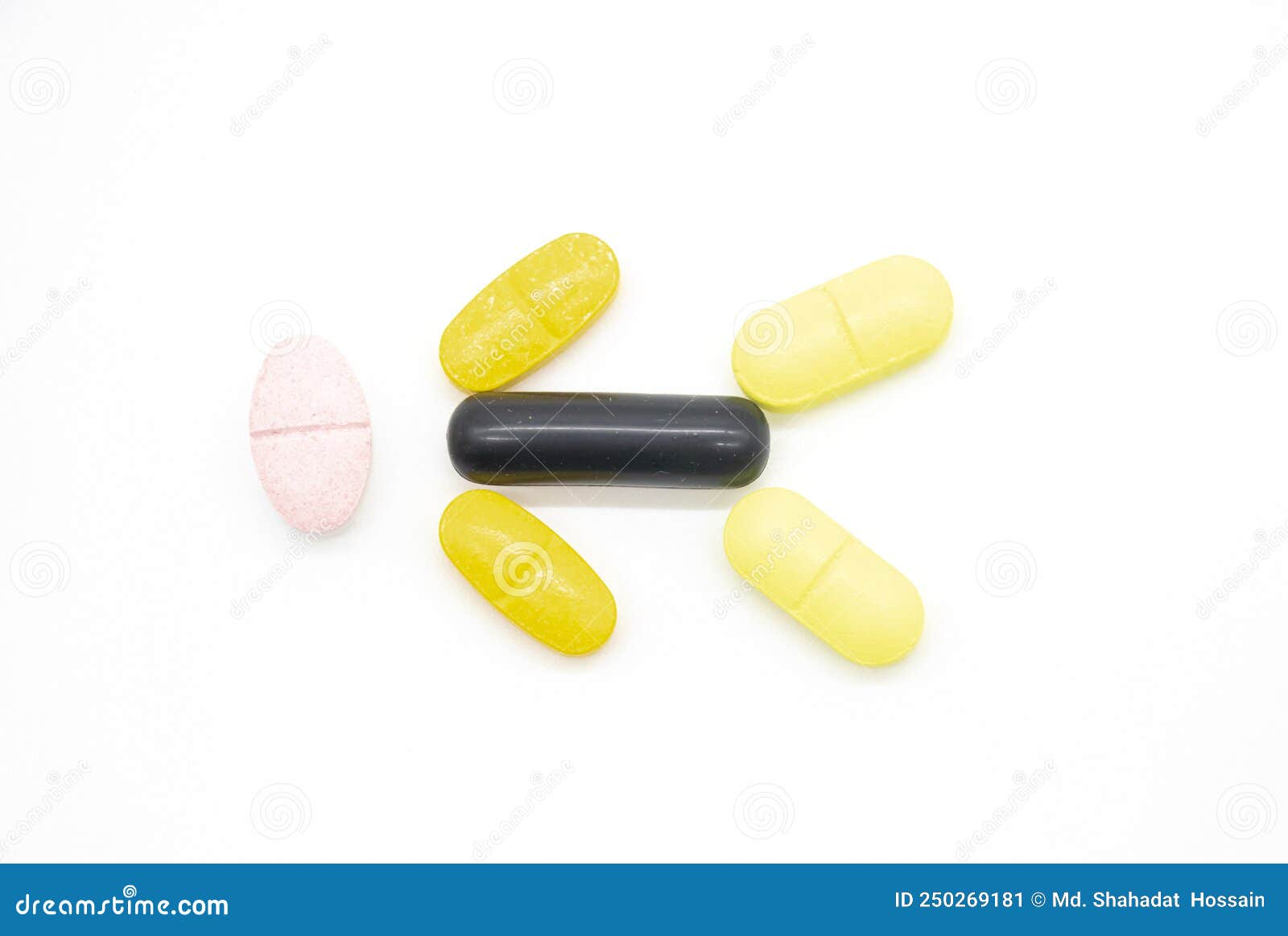 Pills Isolated on White Background, Pill Design Isolate Stock Image ...