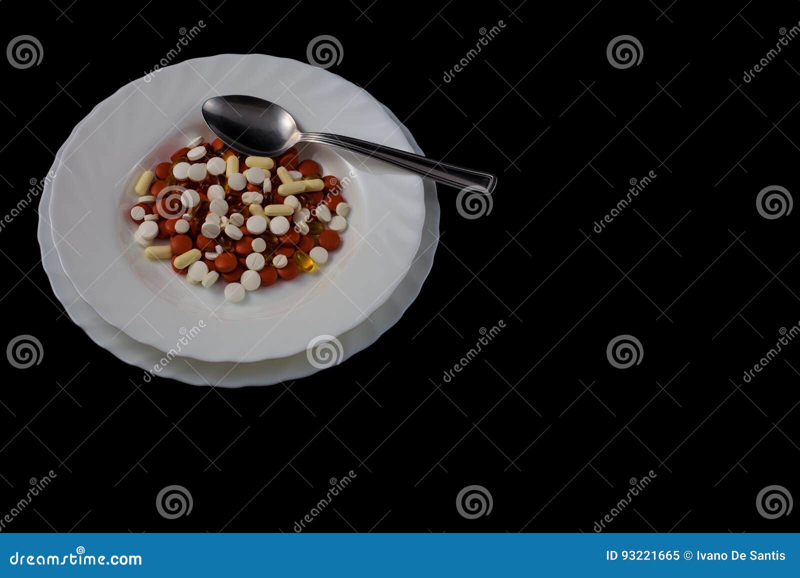 Pills at lunch stock image. Image of hope, diet, pharmaceutical - 93221665