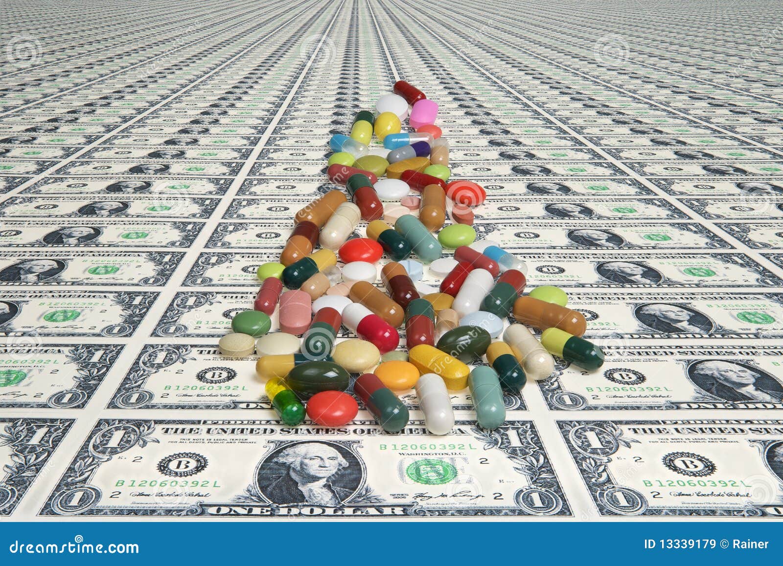 Pills and money stock image. Image of tablet, expense - 13339179