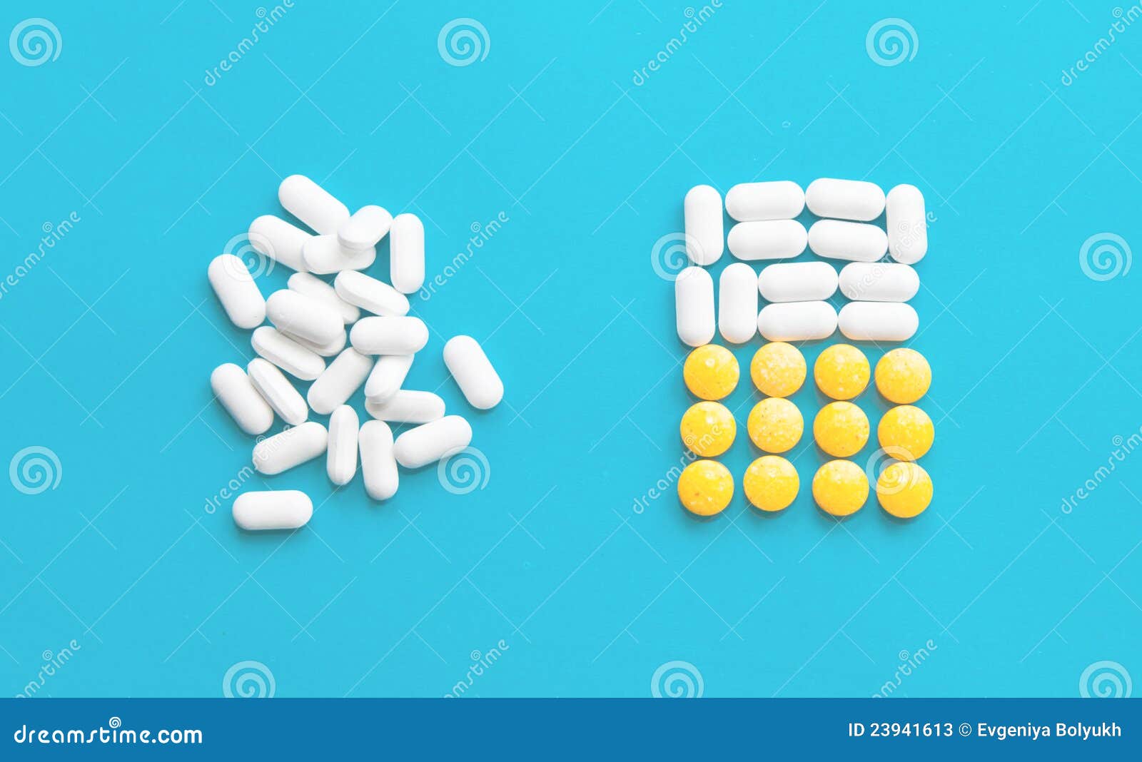 Pills over blue background stock image. Image of multitude - 23941613