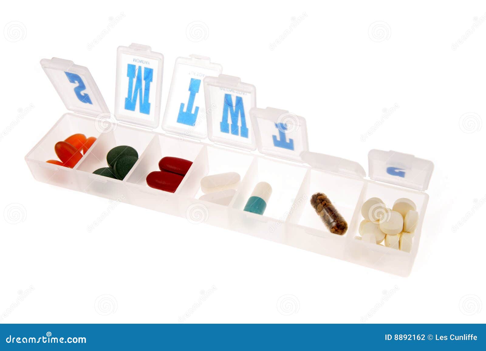 Pills in pillbox on stock photo. Image of macro, pharmacist - 8892162