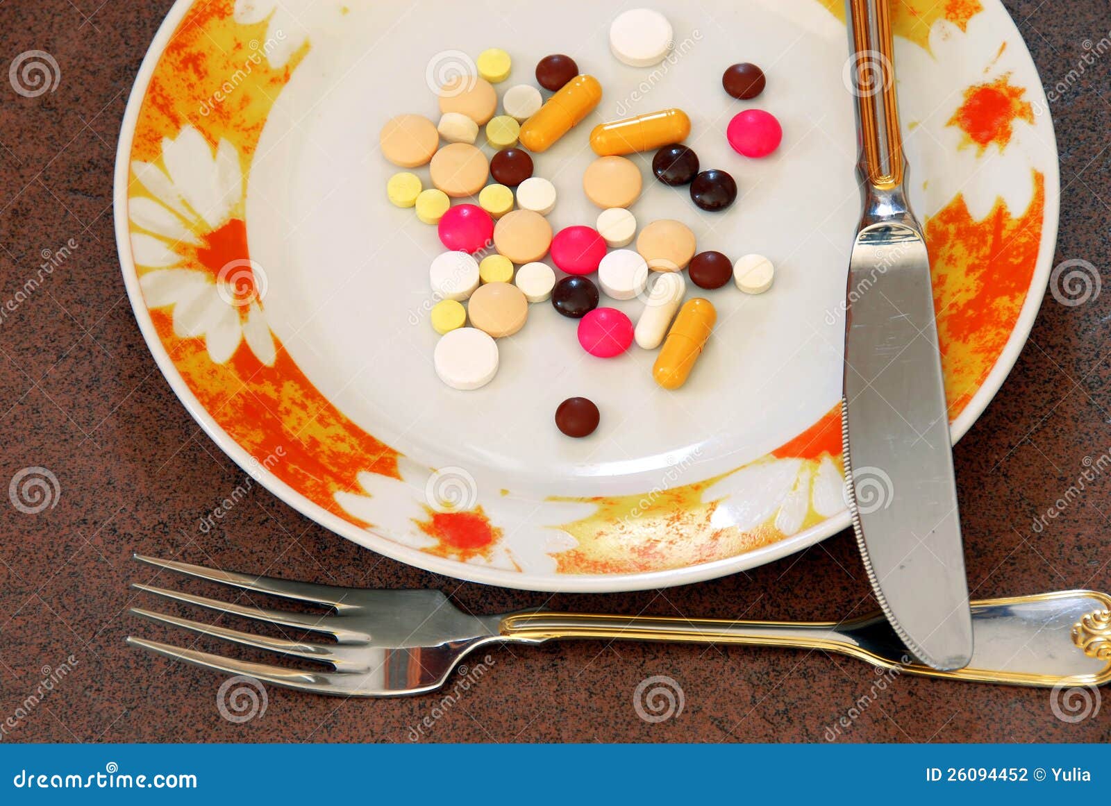Pills on plate stock photo. Image of drugs, medicines - 26094452
