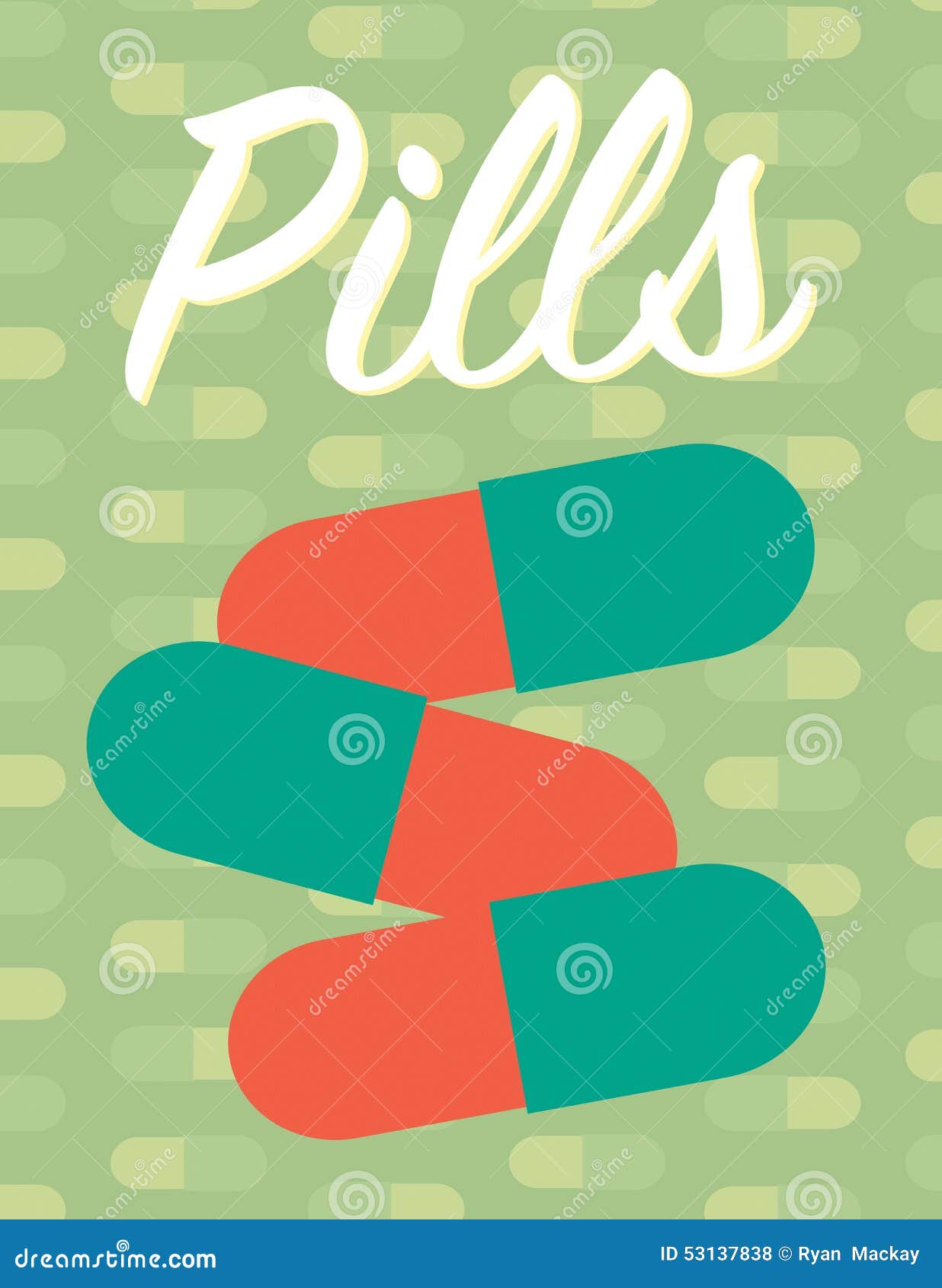 Pills poster stock illustration. Illustration of template - 53137838