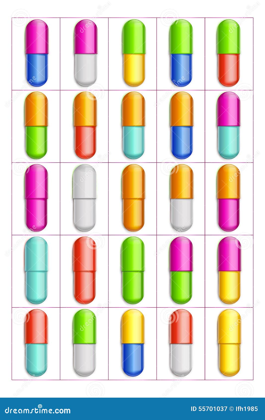Pills set finish stock illustration. Illustration of help - 55701037