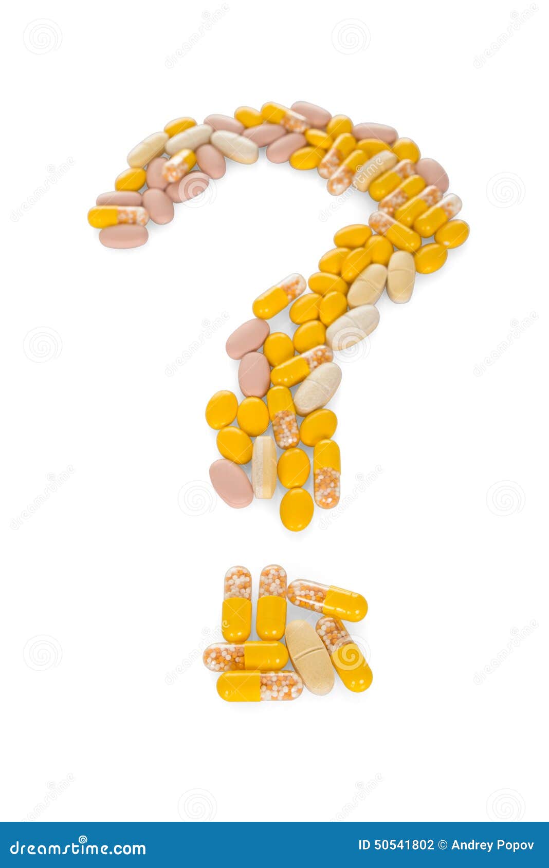 Pills in the Shape of a Question Mark Stock Photo - Image of chemistry ...
