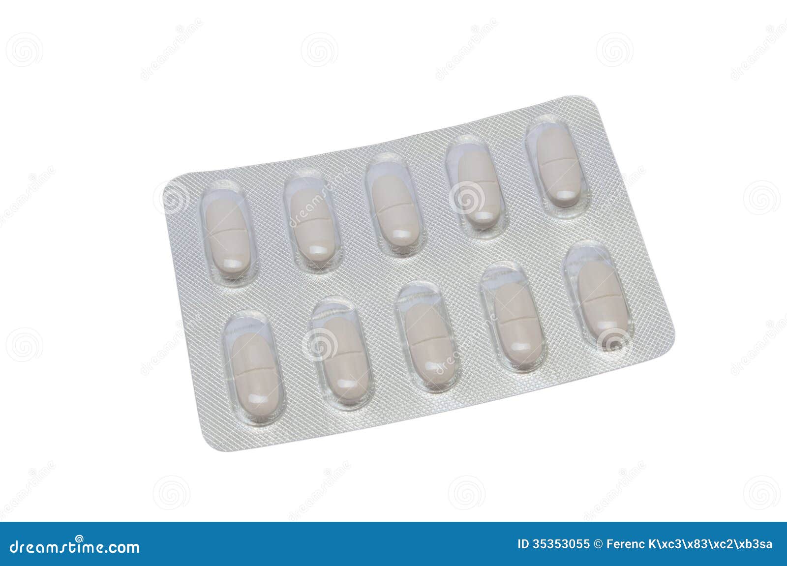 Pills in Single Blister stock image. Image of chemical - 35353055