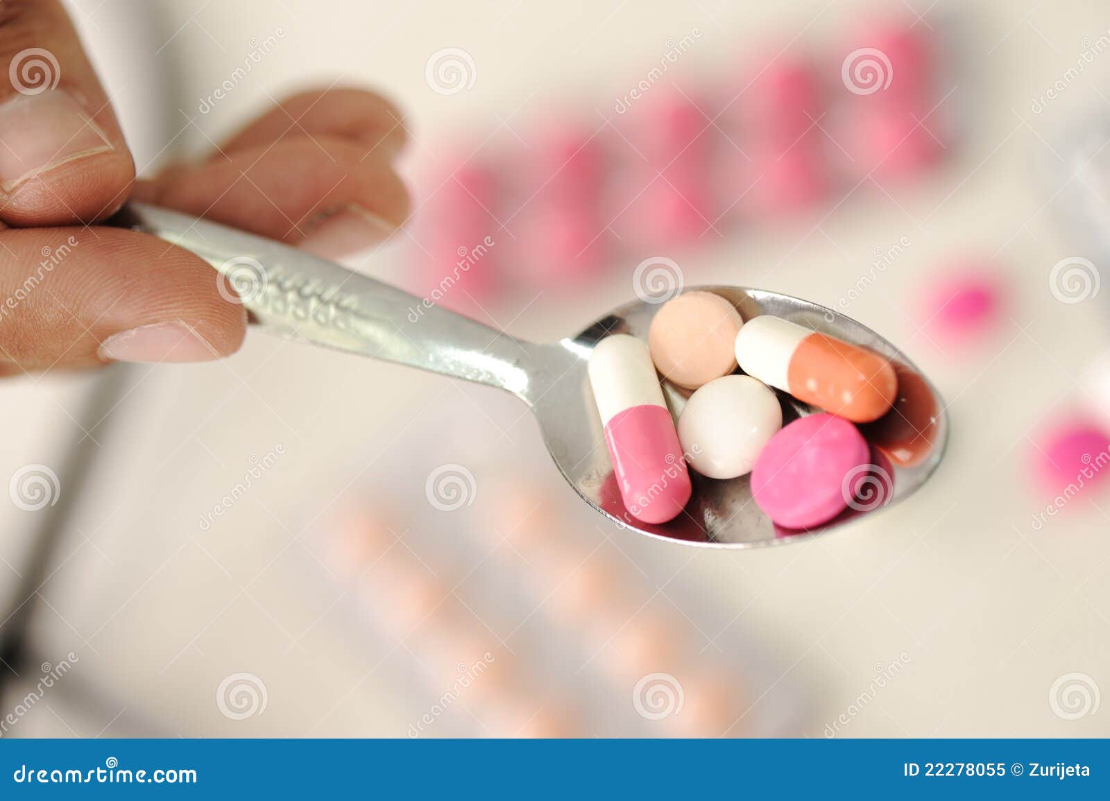 Pills in spoon stock image. Image of pharmacy, cutout - 22278055