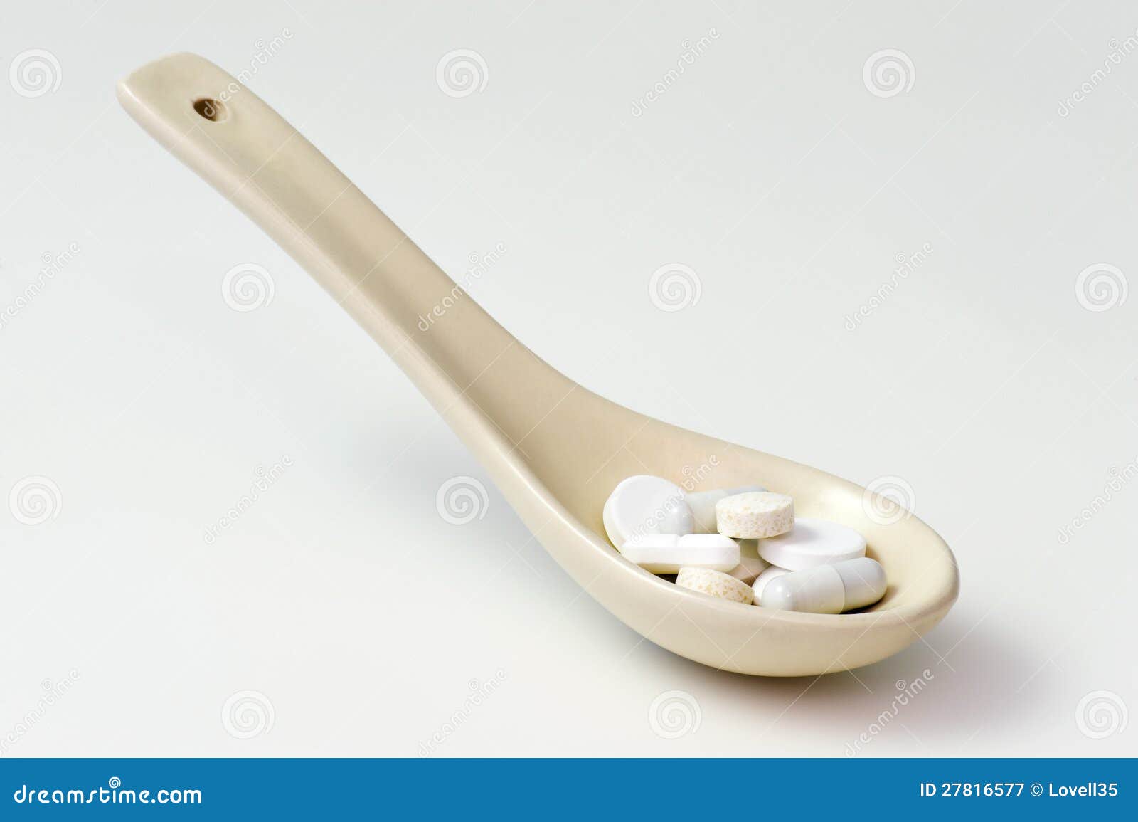 Pills on spoon stock image. Image of pills, medicine - 27816577