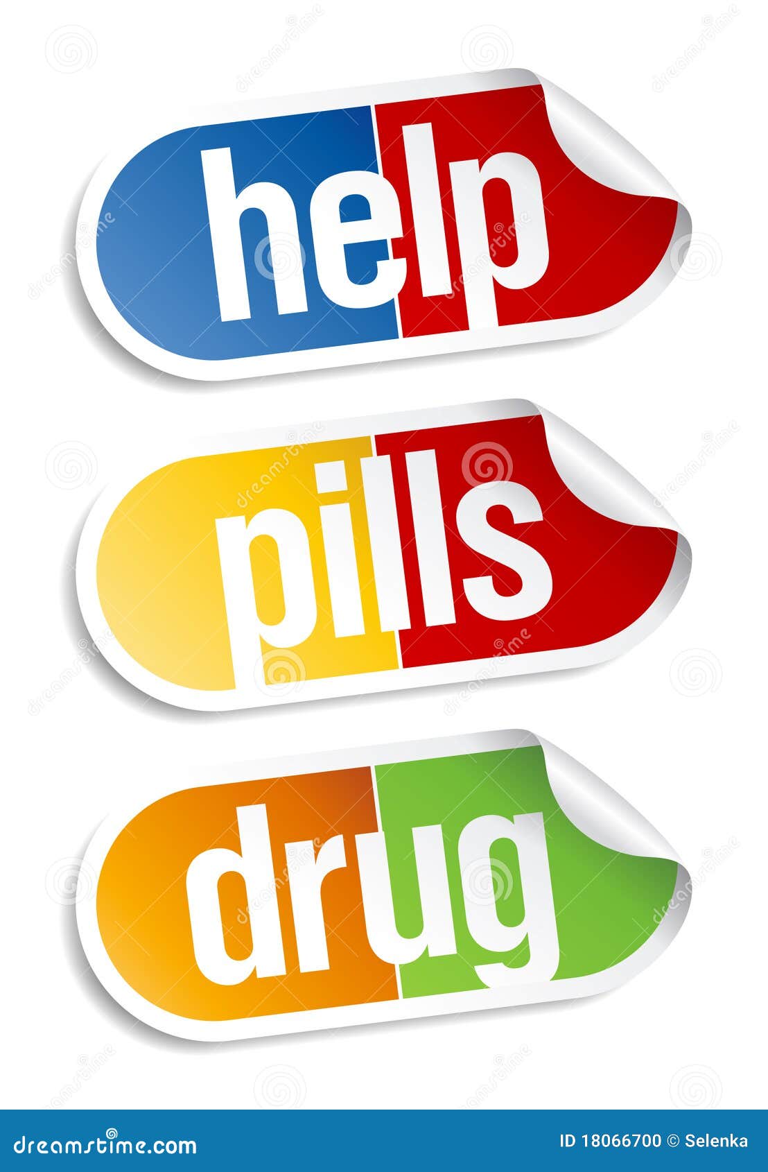 Pills stickers. stock vector. Illustration of medication - 18066700