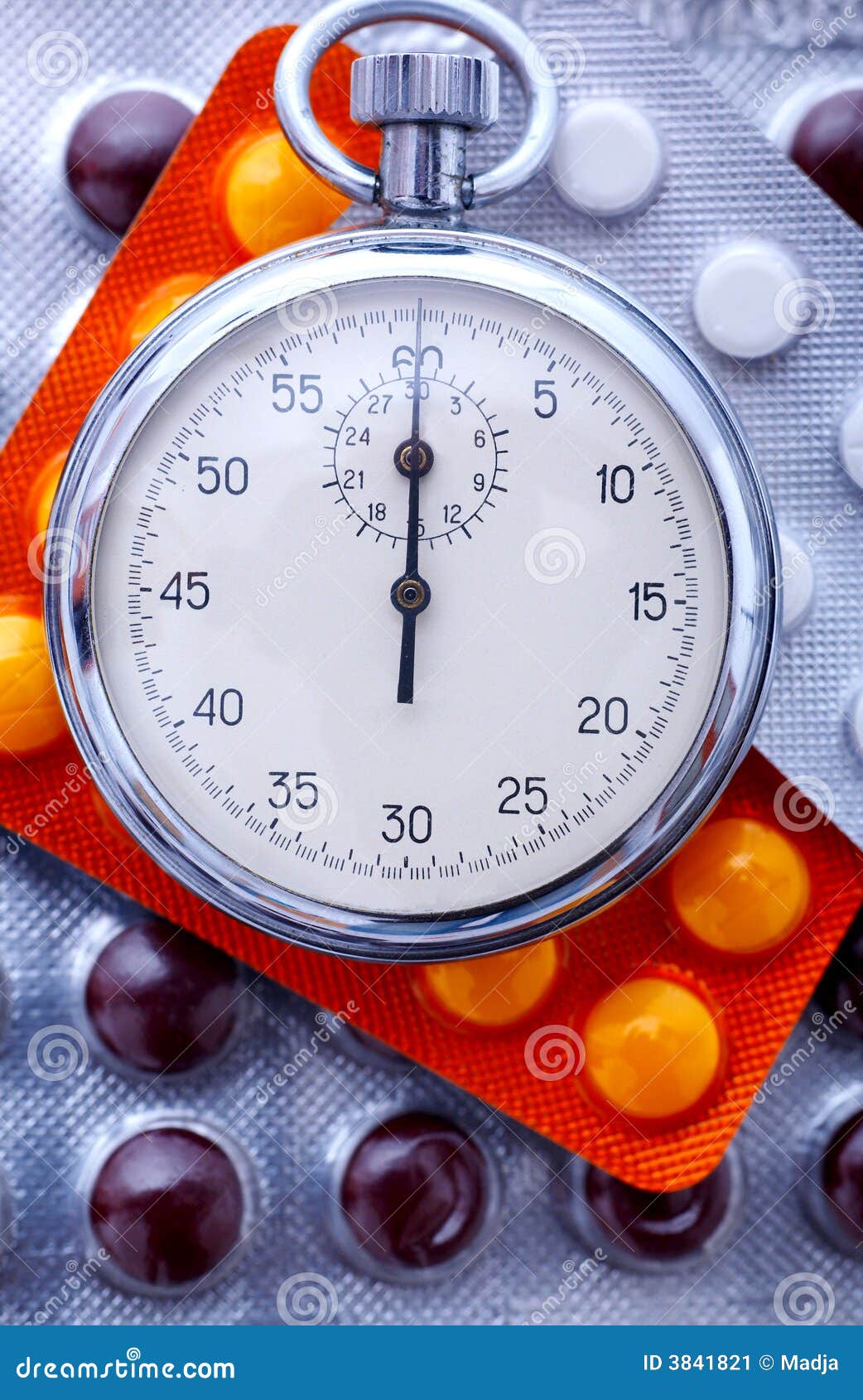 Pills and stopwatch stock image. Image of pharmaceutics - 3841821
