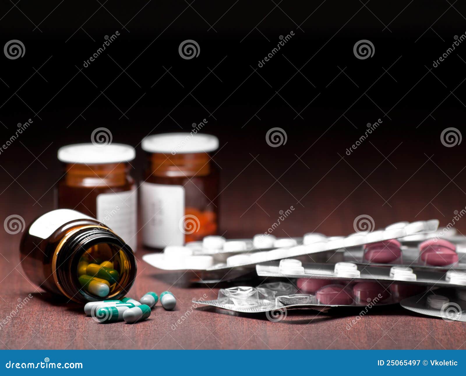 Pills on the table stock image. Image of painkiller, illness - 25065497