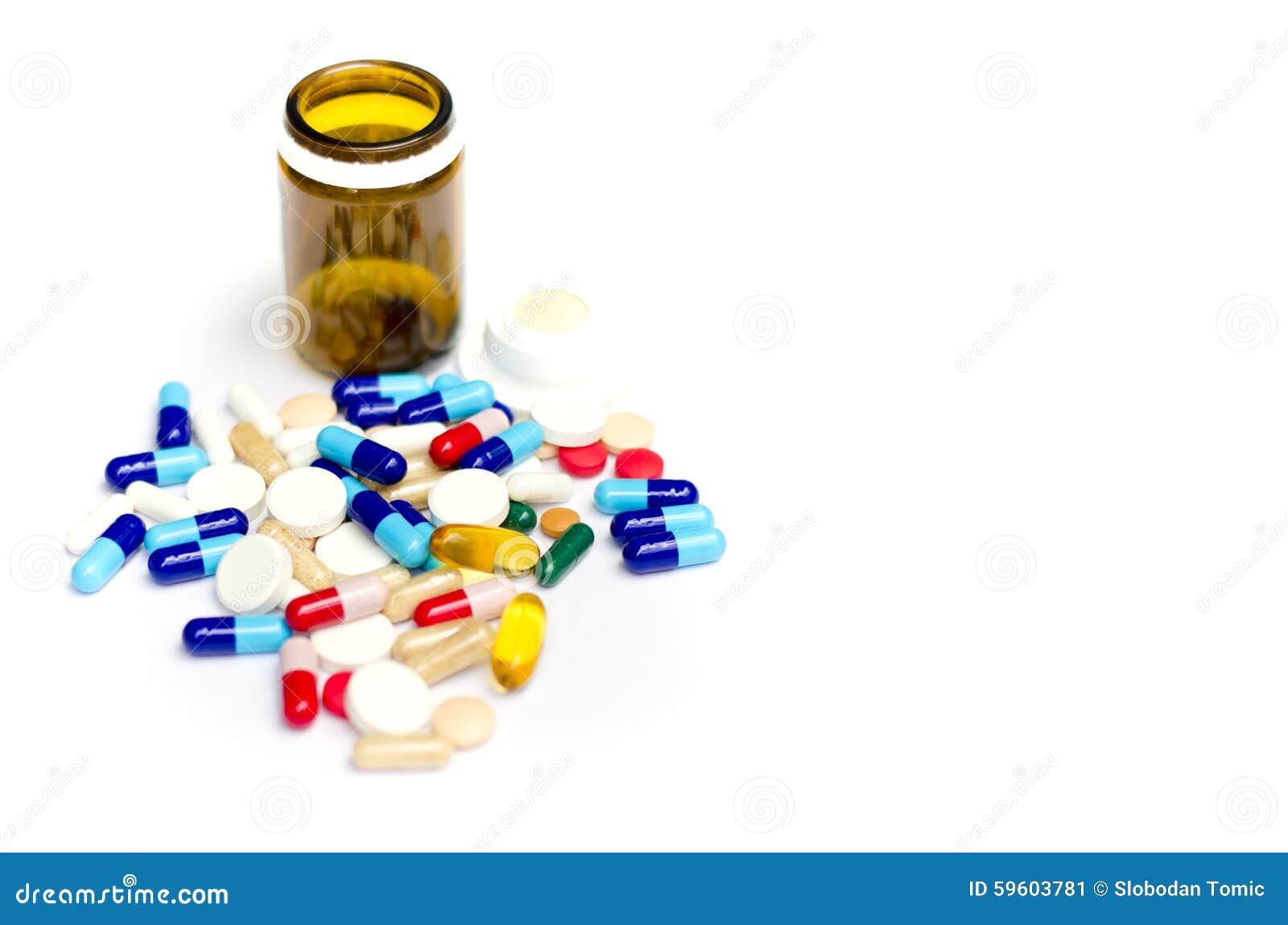 Pills on the table stock image. Image of table, medicine - 59603781