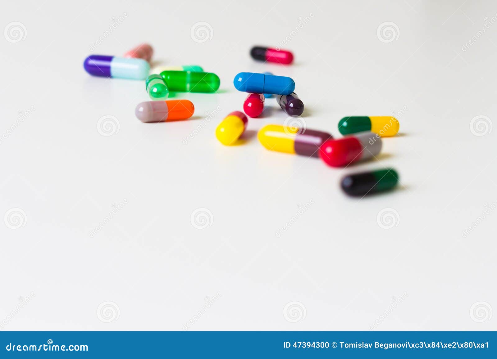 Pills on the table stock photo. Image of antibiotic, medication - 47394300