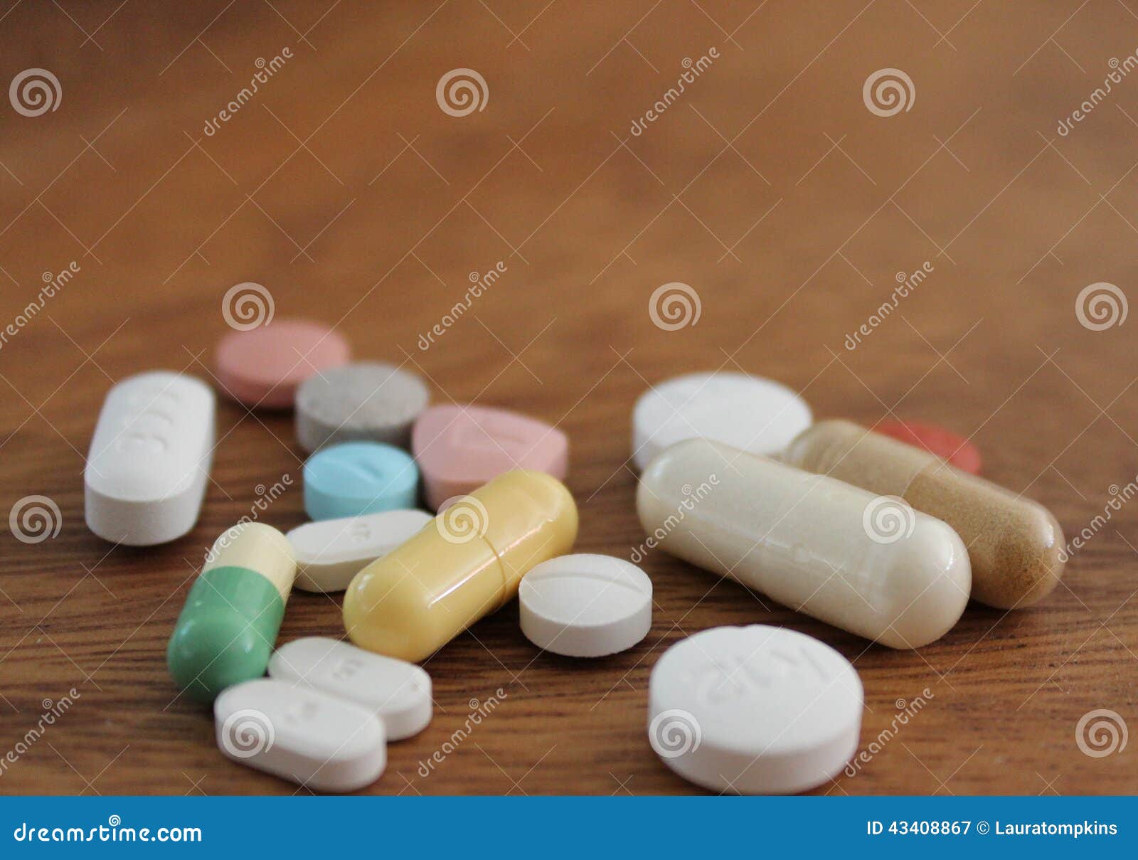 Pills on a Table stock image. Image of depression, sleep - 43408867