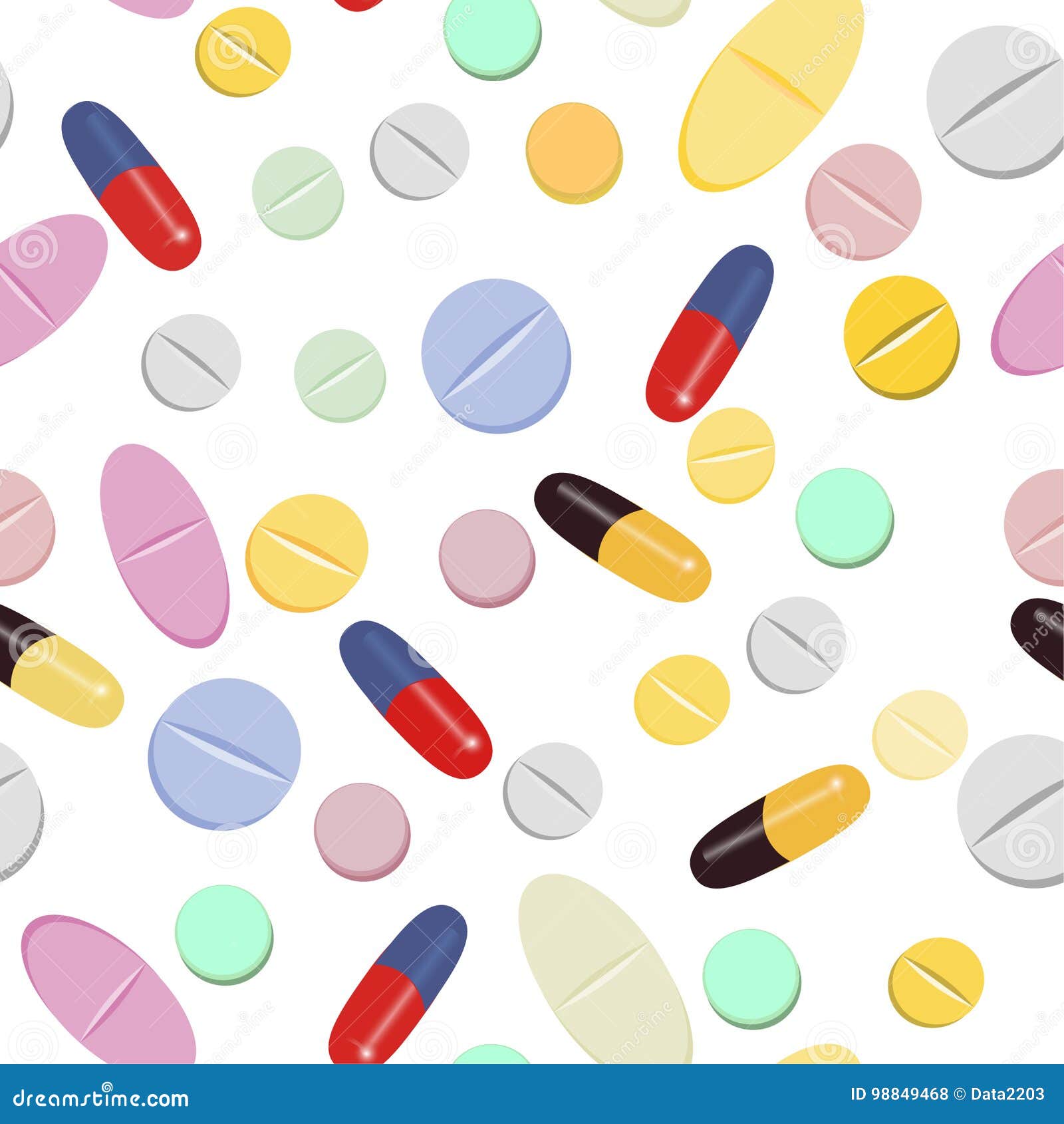 Pills and Tablets Background Stock Vector - Illustration of drugs, pill ...