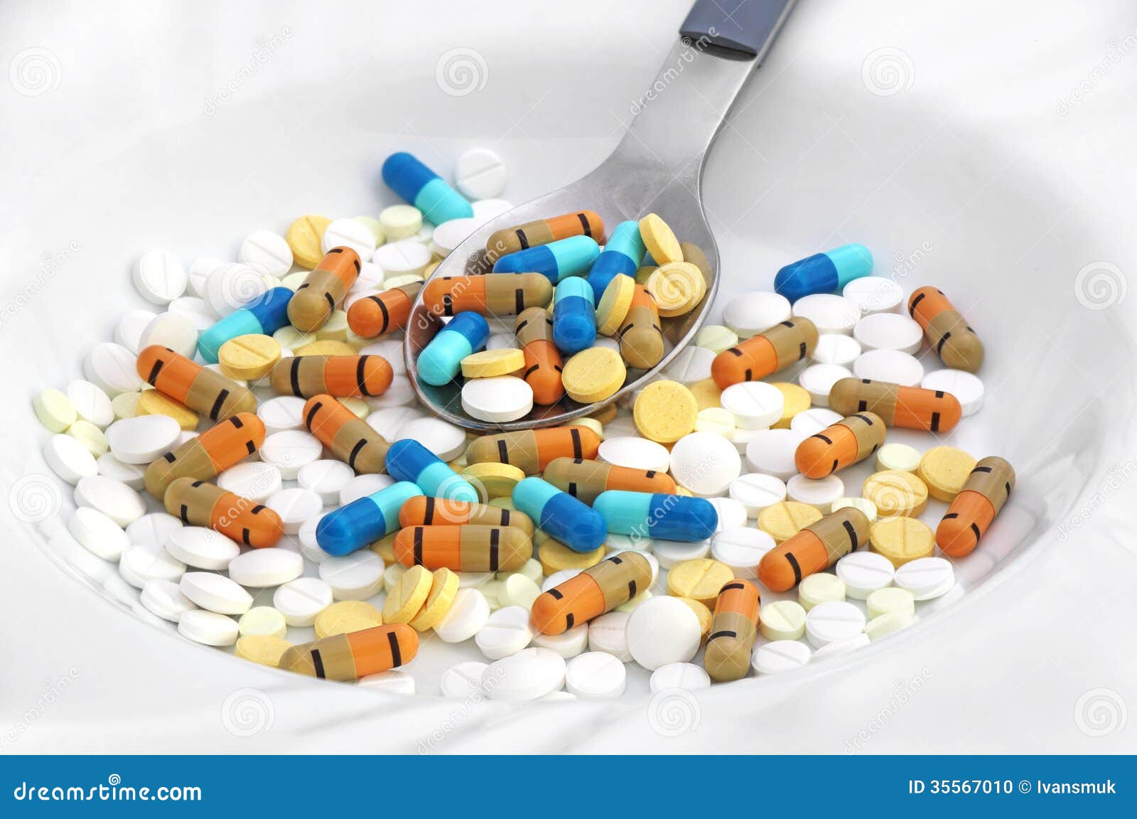 Pills and tablets stock photo. Image of lunch, medicine - 35567010
