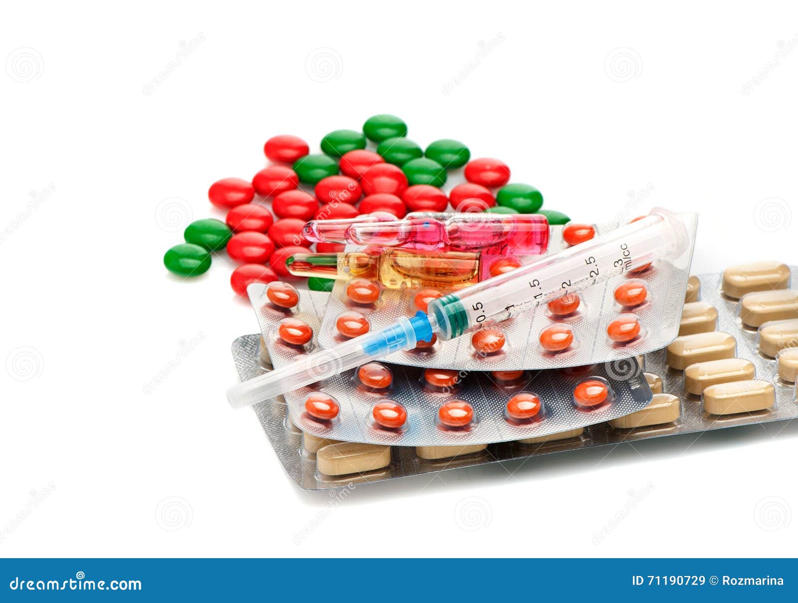 Pills Tablets Capsules and Syringes Stock Image - Image of hospital ...