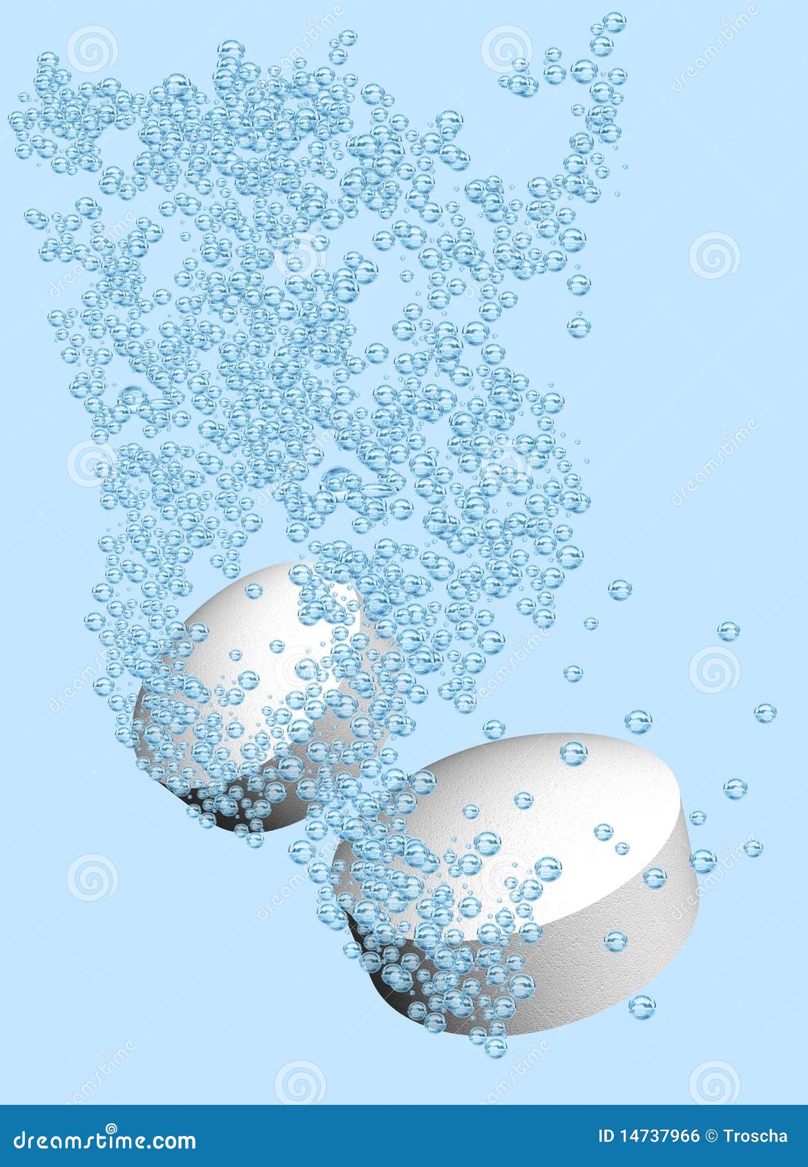 Pills in water stock illustration. Illustration of addiction - 14737966