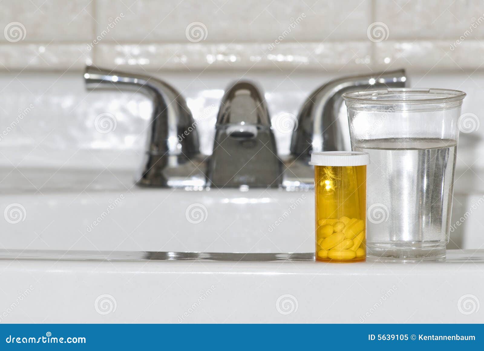 Pills and water stock image. Image of pill, treatment - 5639105