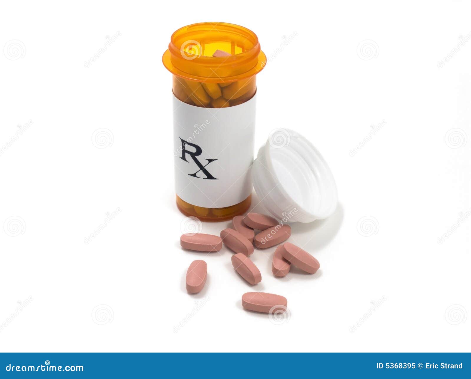 Pillules et bouteille image stock. Image du capsule, médical - 5368395