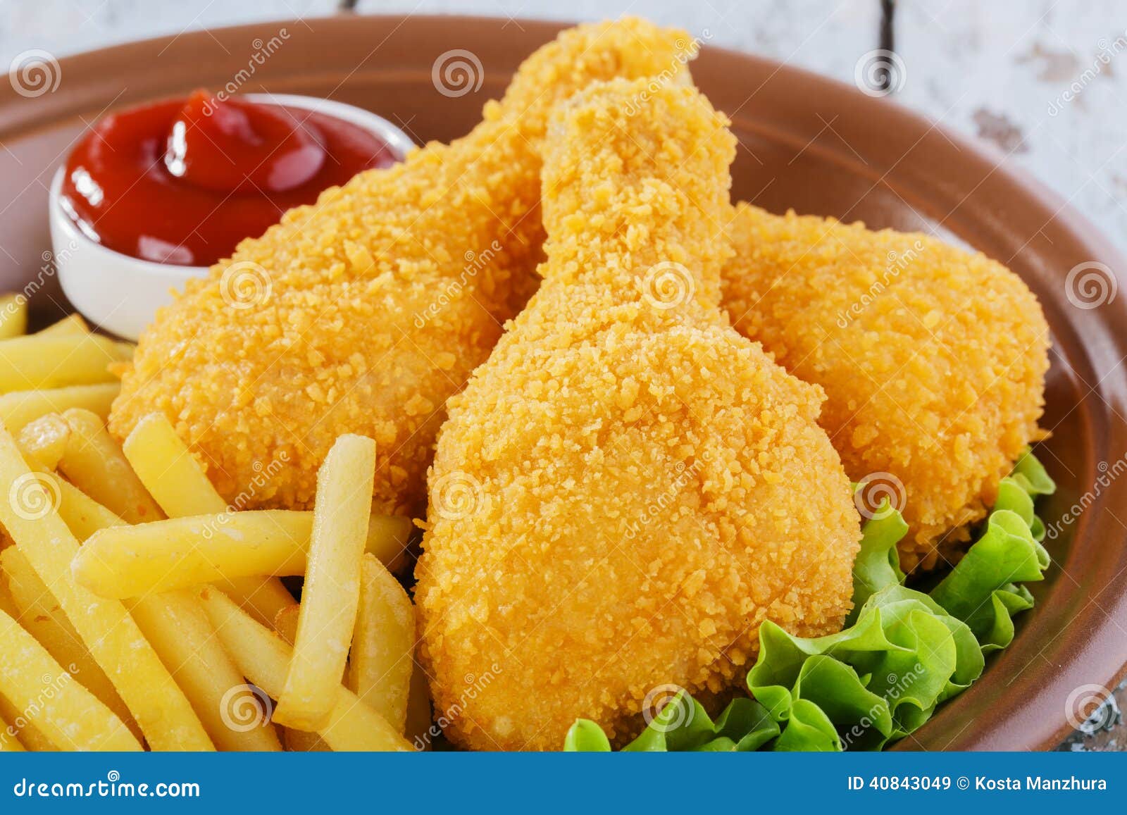 Pilon de poulet pané image stock. Image du pilon, rapide - 40843049