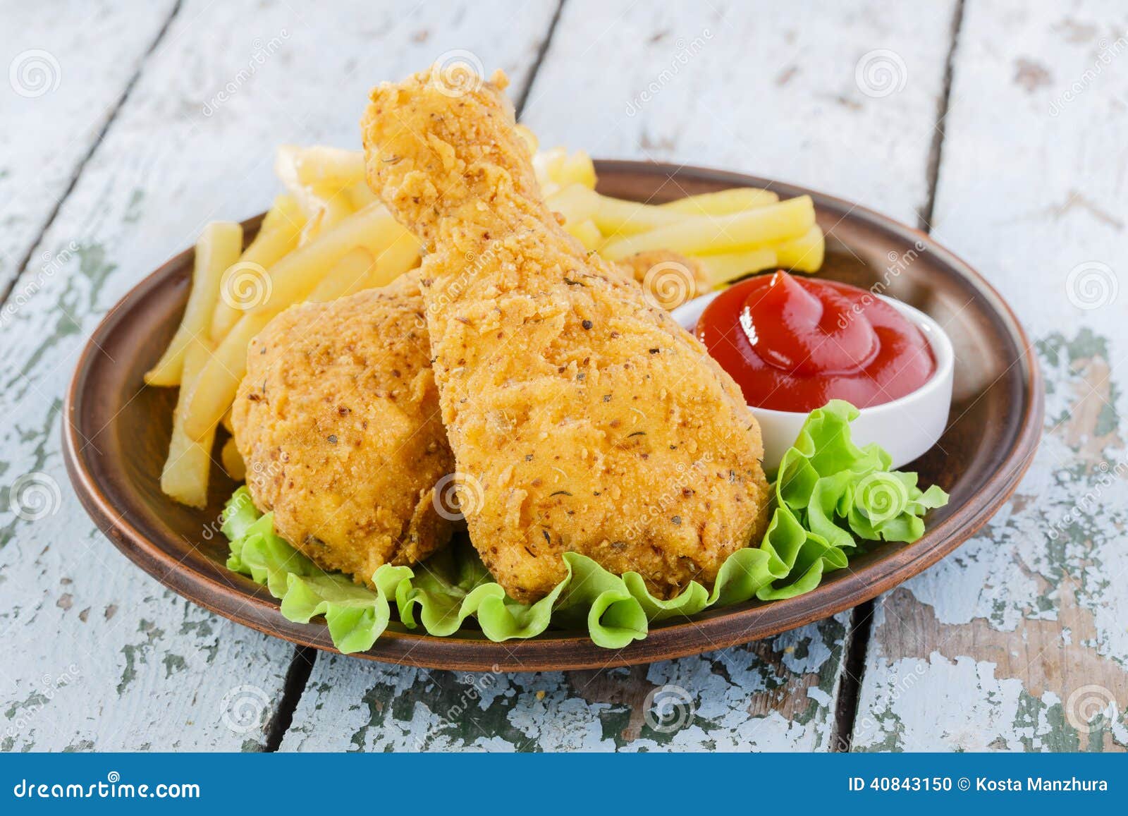 Pilon de poulet pané photo stock. Image du fritures, patte - 40843150