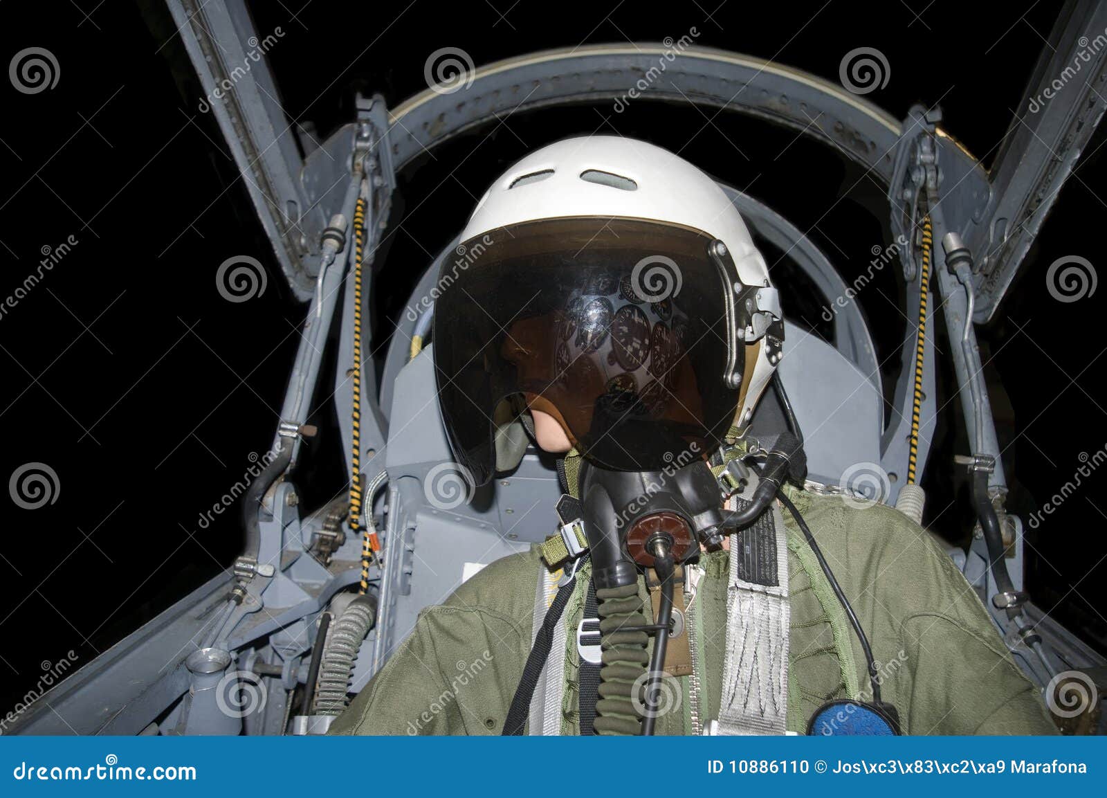 Pilot stock photo. Image of helmet, army, canopy, oxygen - 10886110