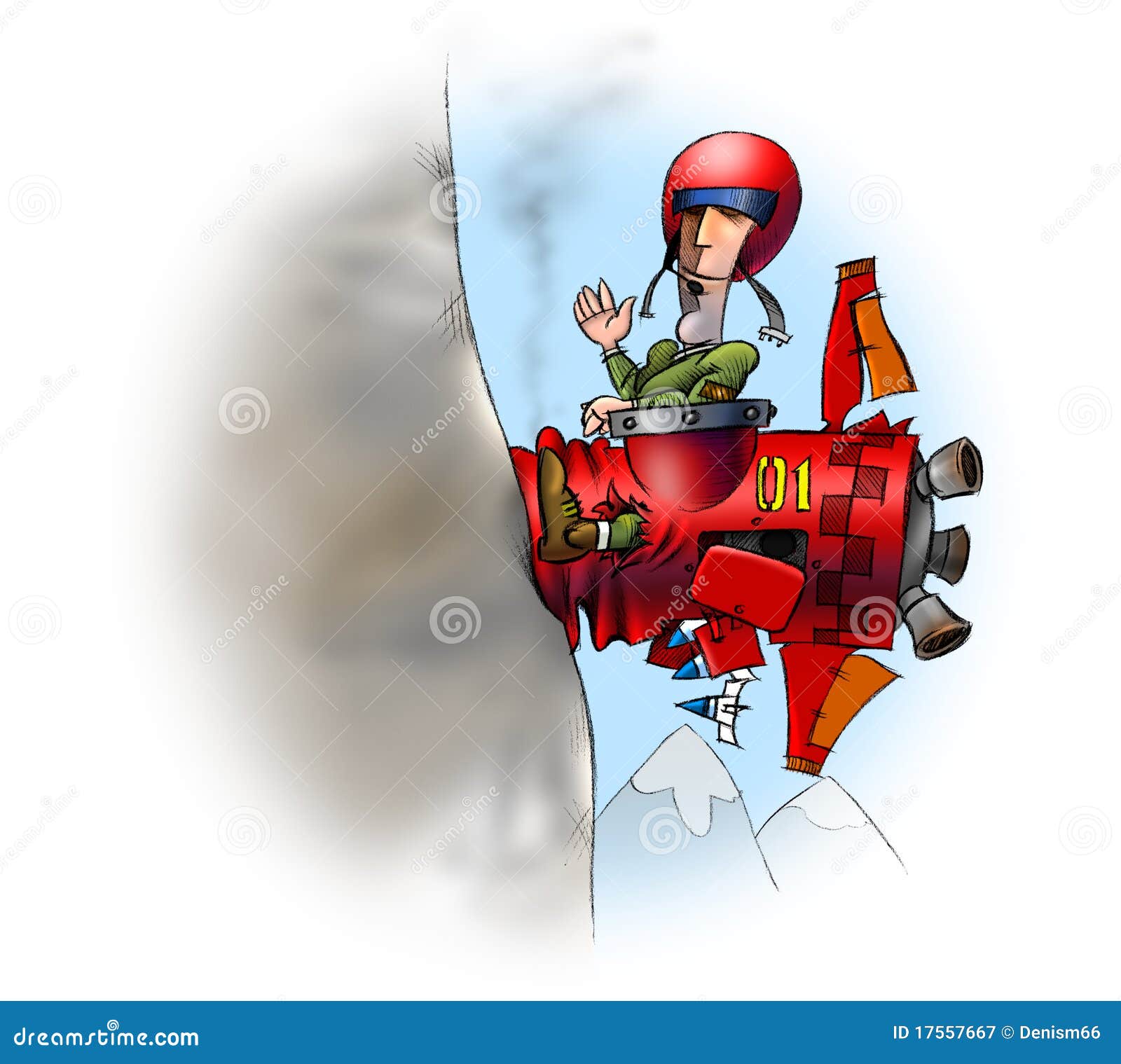 Pilot stock illustration. Illustration of humor, crash - 17557667