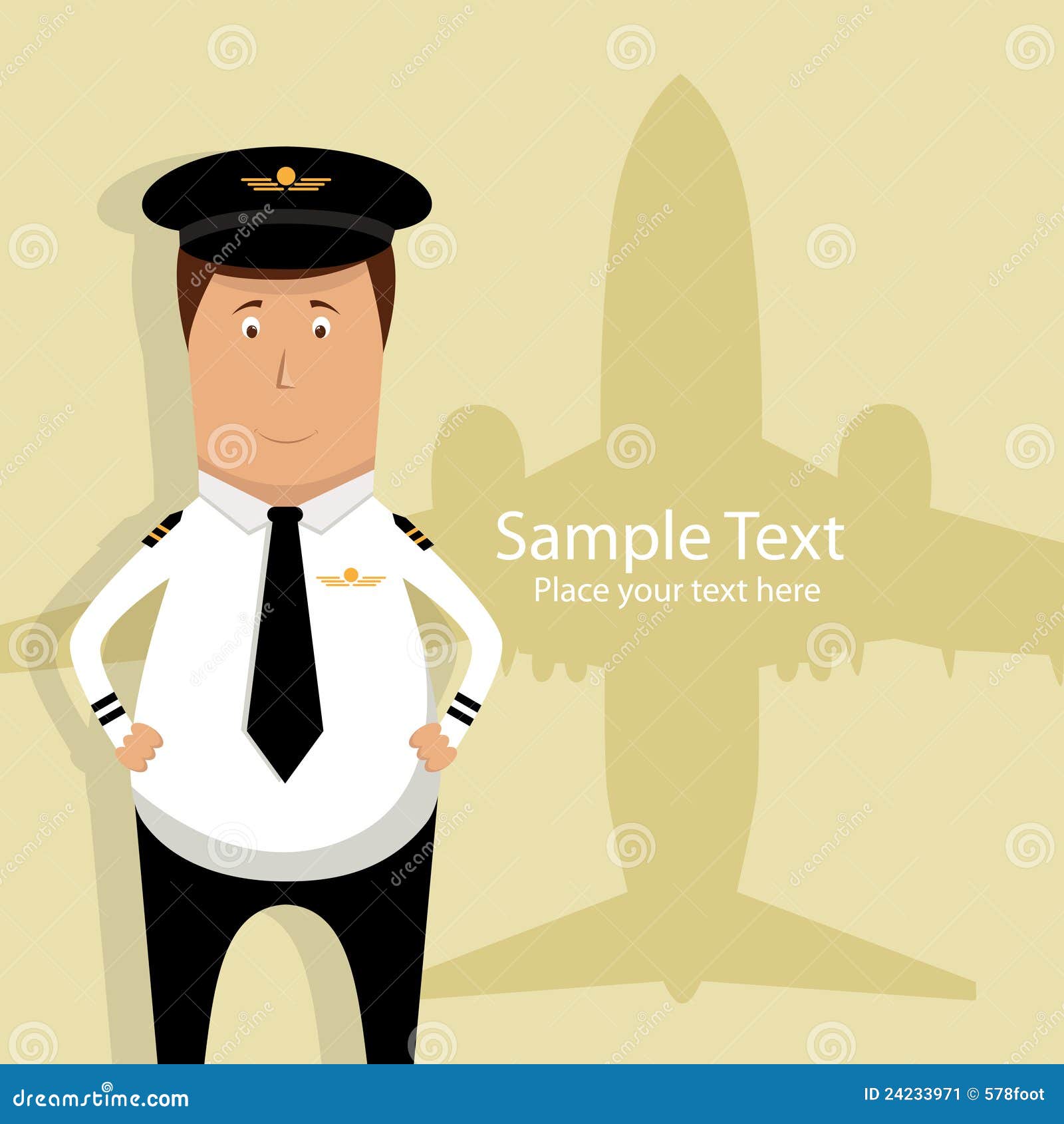 Pilot stock vector. Illustration of aircraft, commercial - 24233971