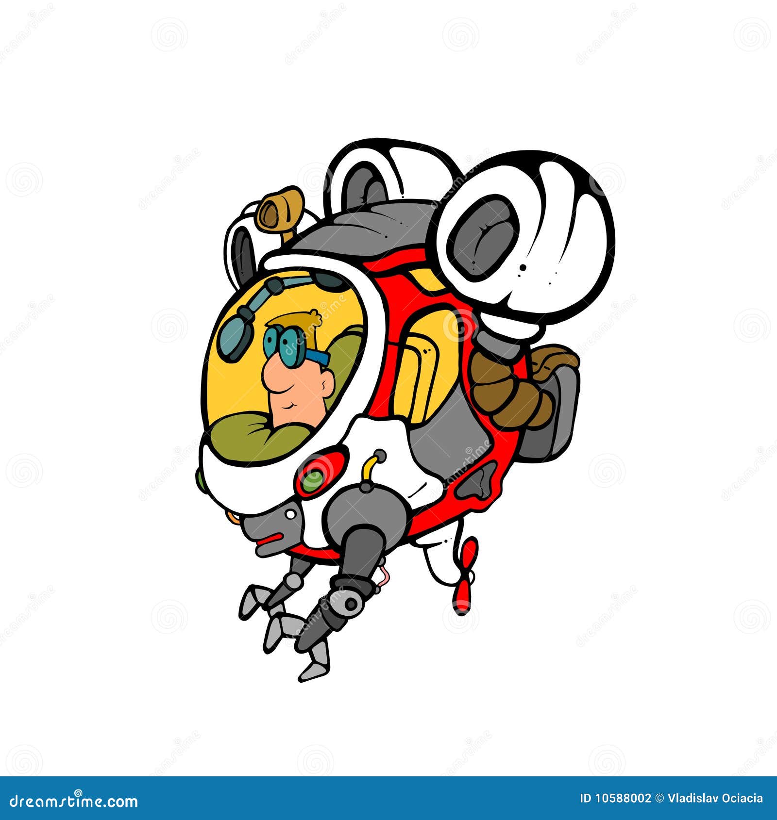 Pilot - astronaut stock illustration. Illustration of mission - 10588002