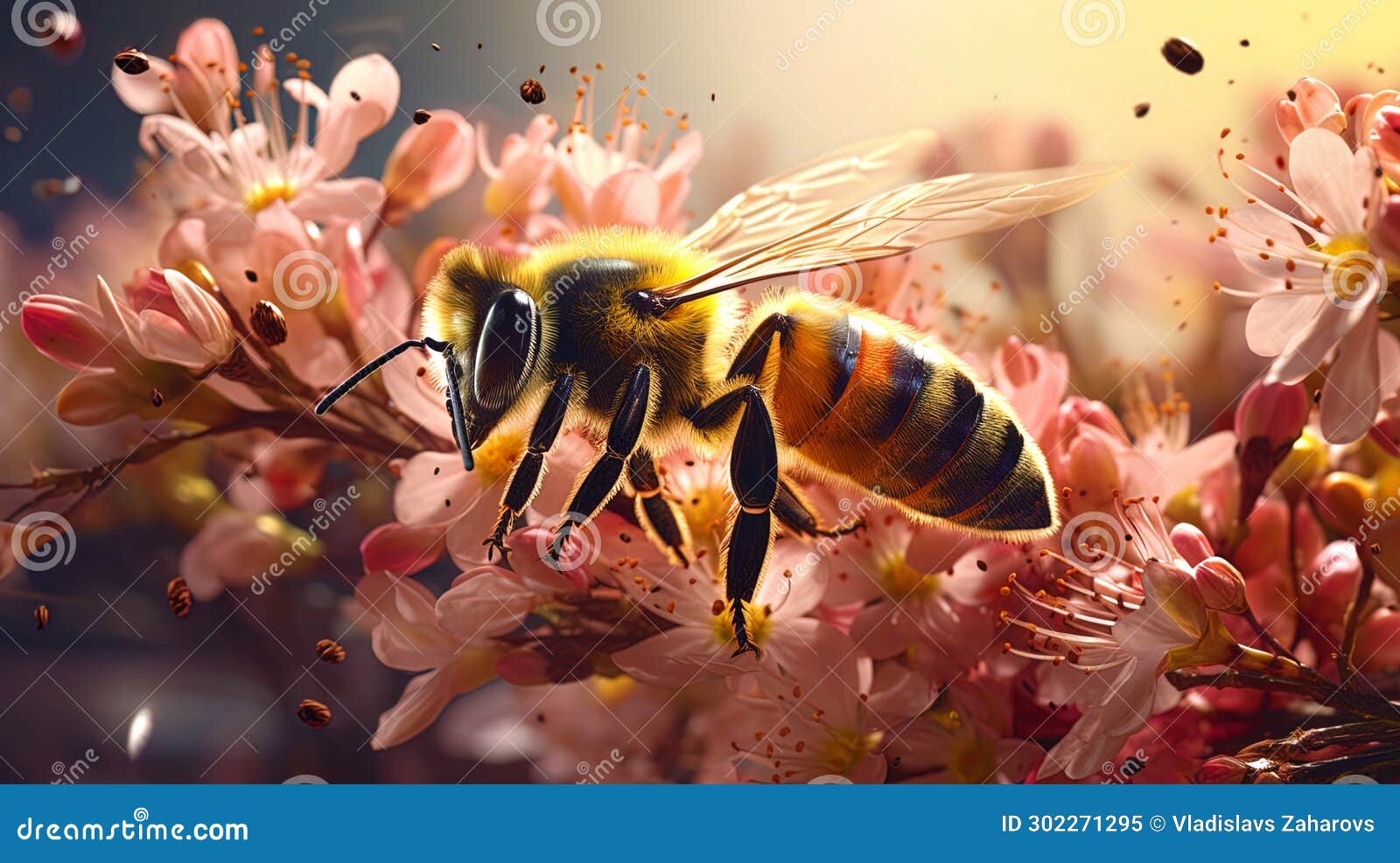 A Pilot Bee that Performs Complex Maneuvers in the Air Arena of Flower ...