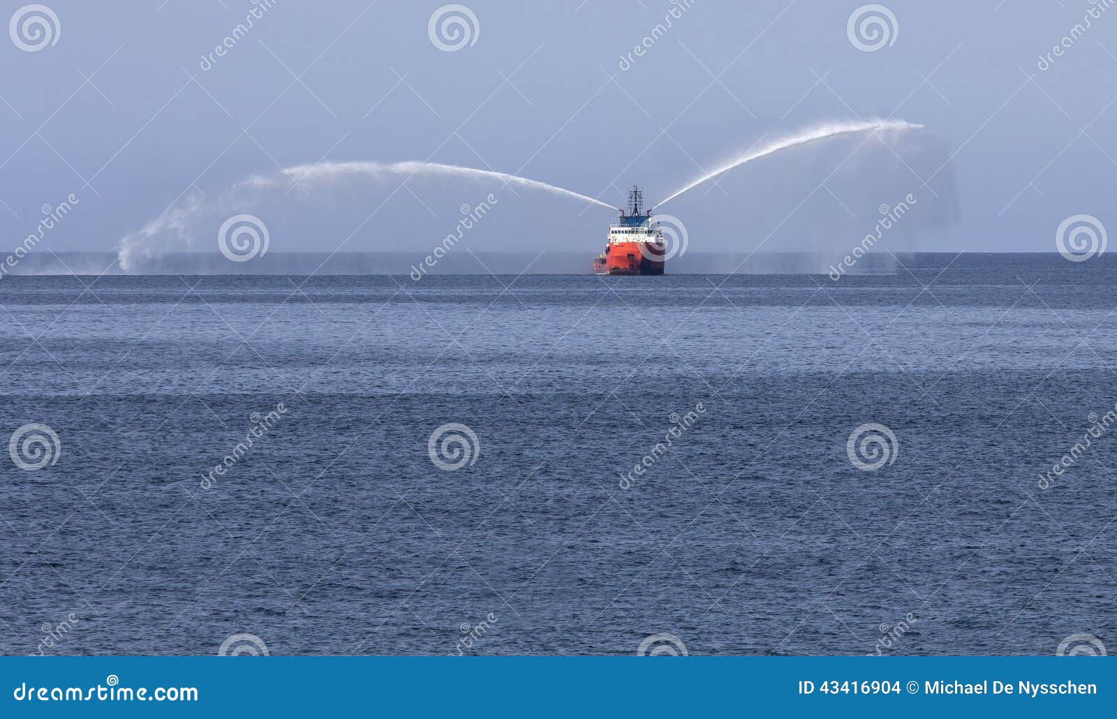 Pilot Boat in Bay Spraying Water Stock Photo - Image of spraying, ship ...