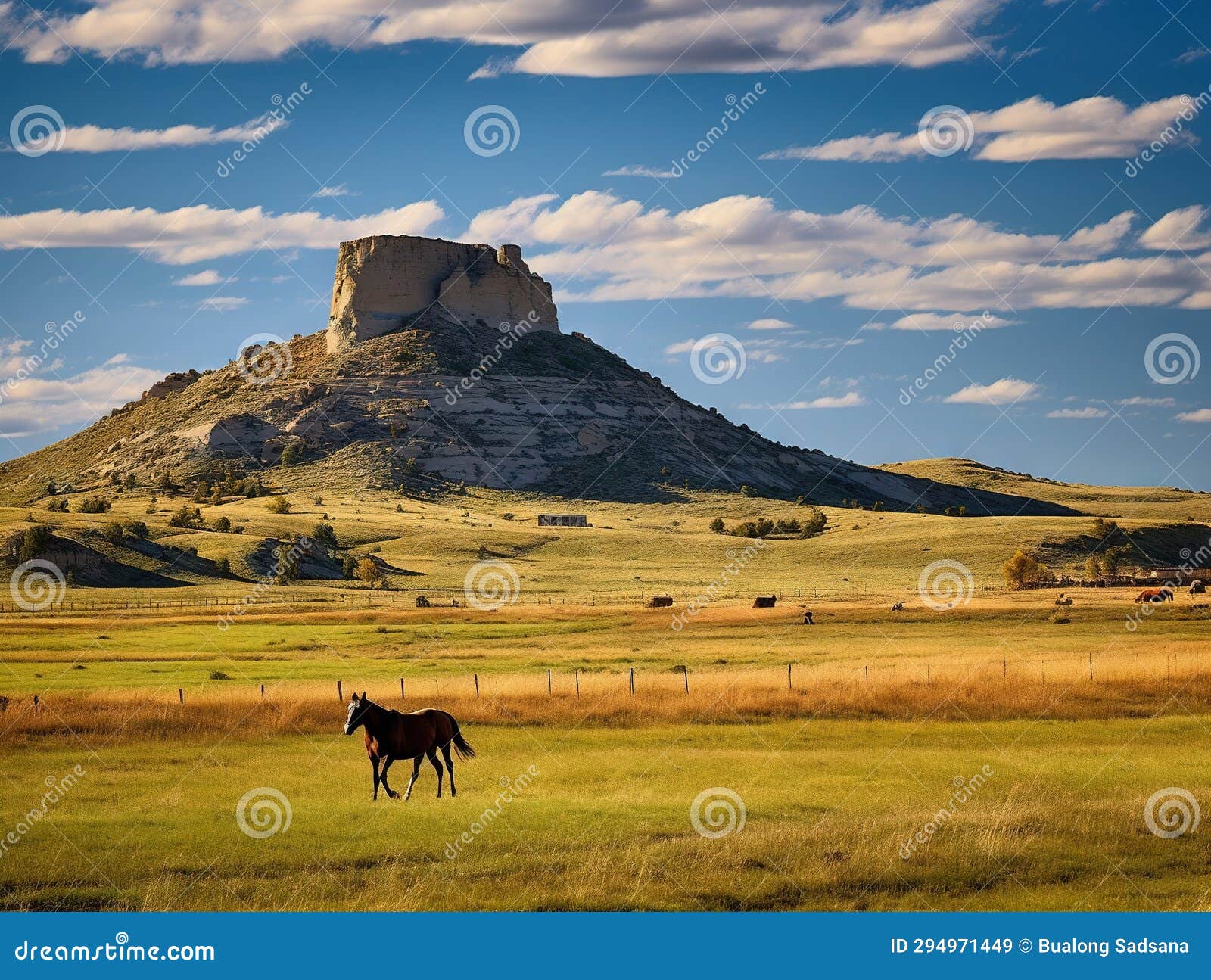 Pilot Butte Made with Generative AI Illustration Stock Illustration ...