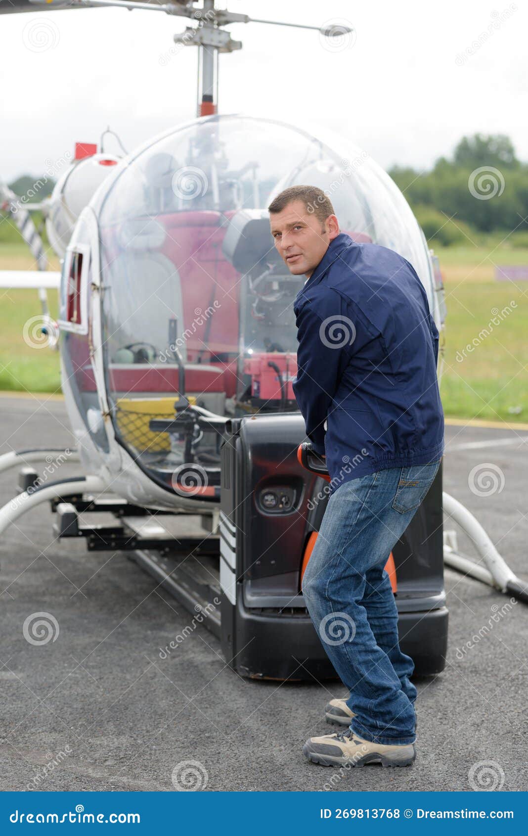 Pilot checking helicopter stock photo. Image of rotor - 269813768