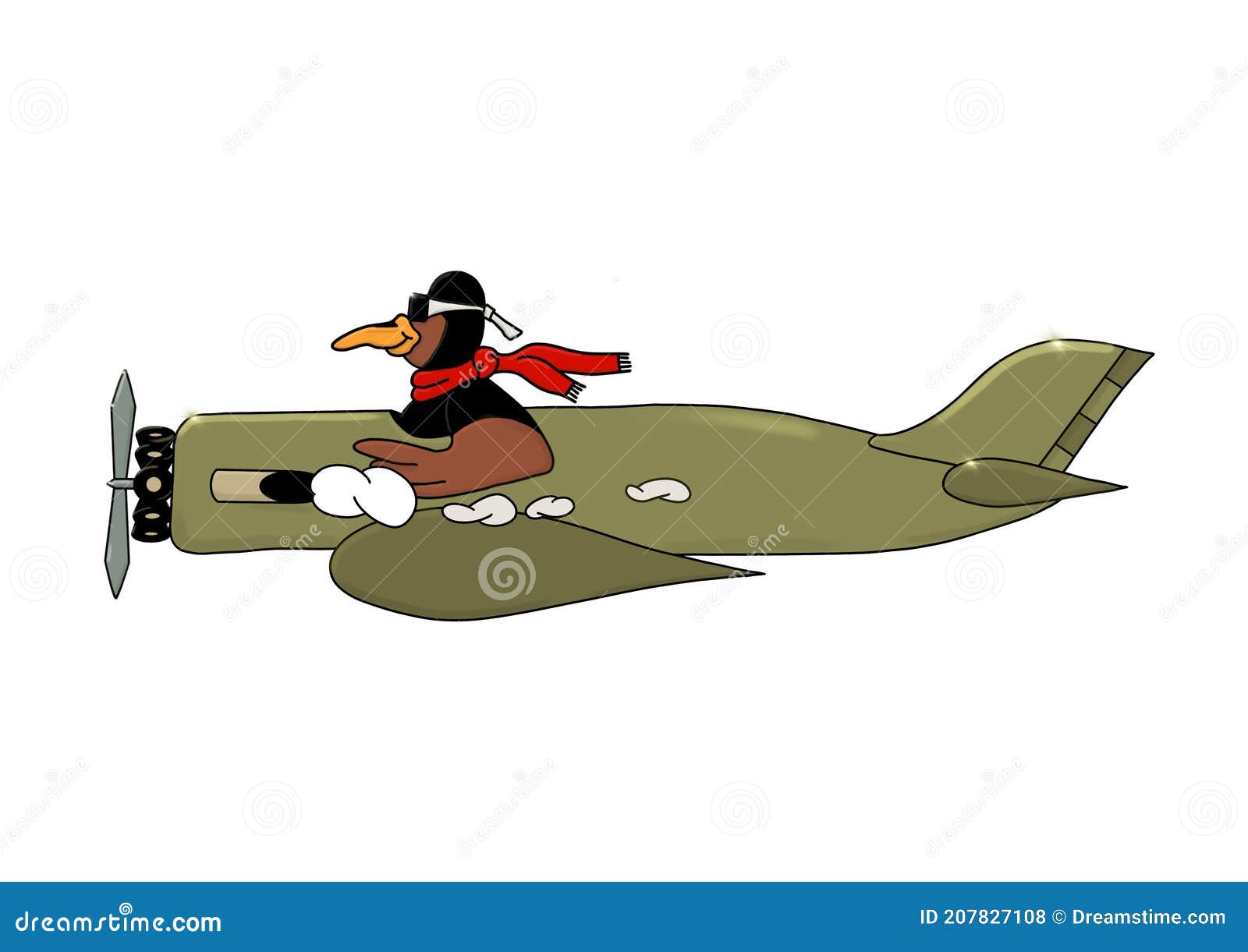 Pilot Chicken stock illustration. Illustration of aircraft - 207827108