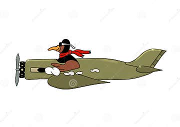 Pilot Chicken stock illustration. Illustration of aircraft - 207827108
