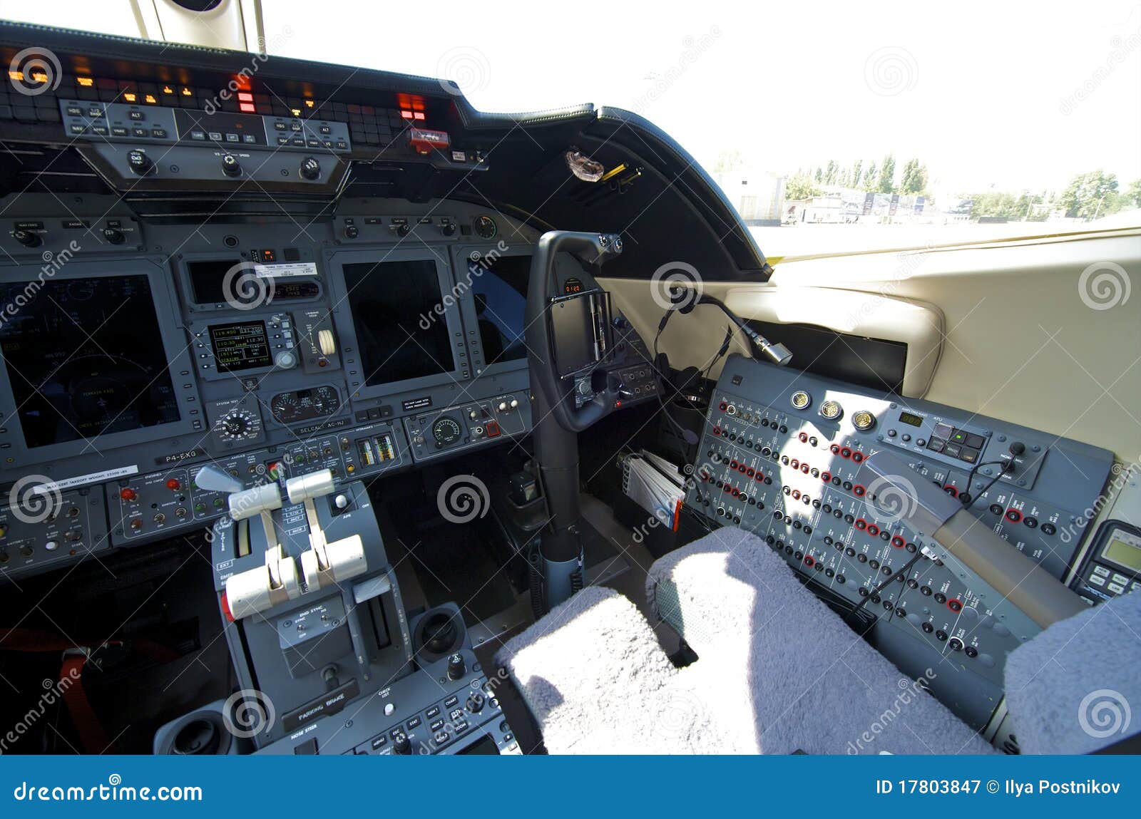 Pilot cockpit stock image. Image of electronics, commercial - 17803847