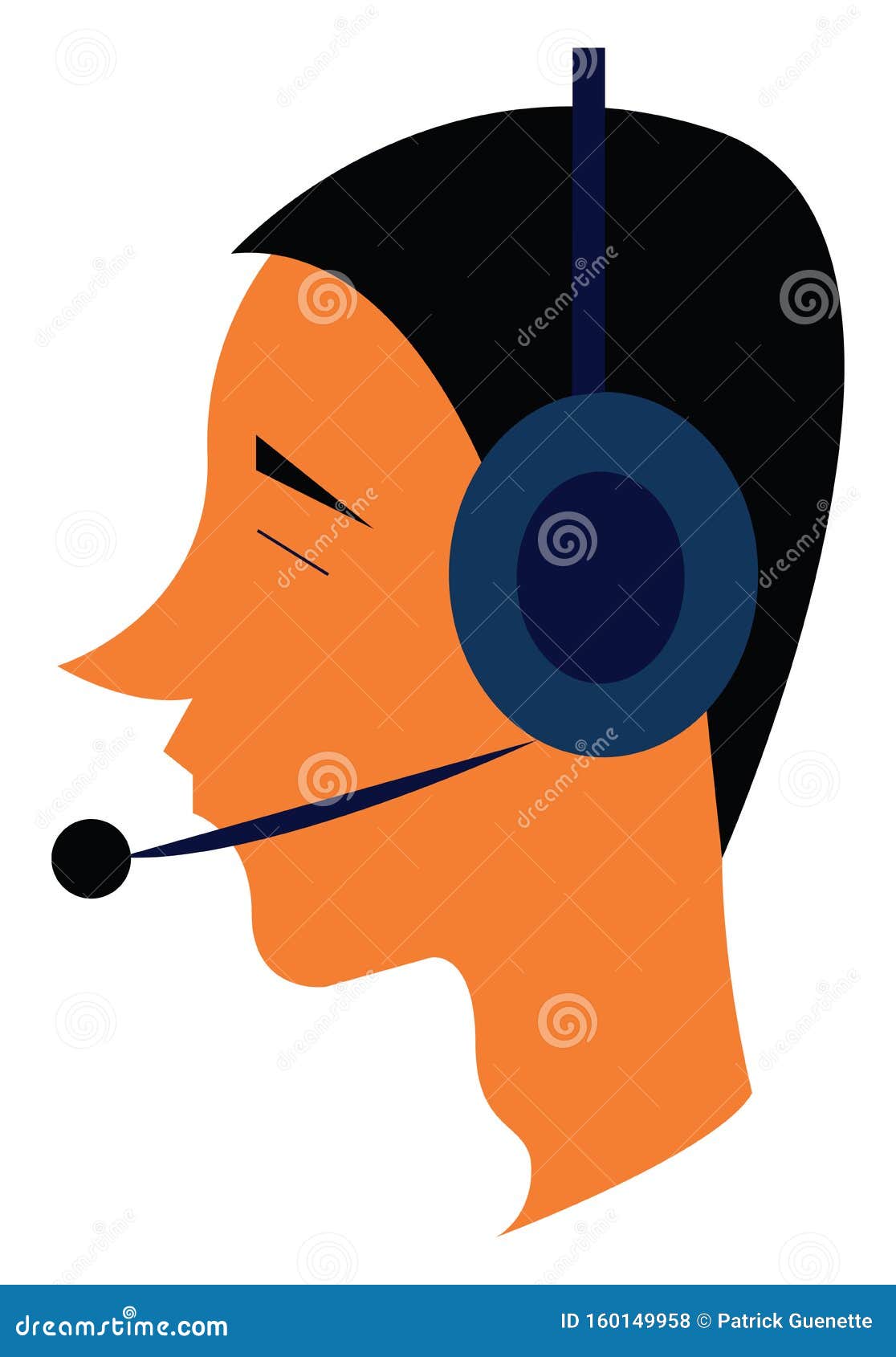 A Pilot with Headset Vector or Color Illustration Stock Vector ...