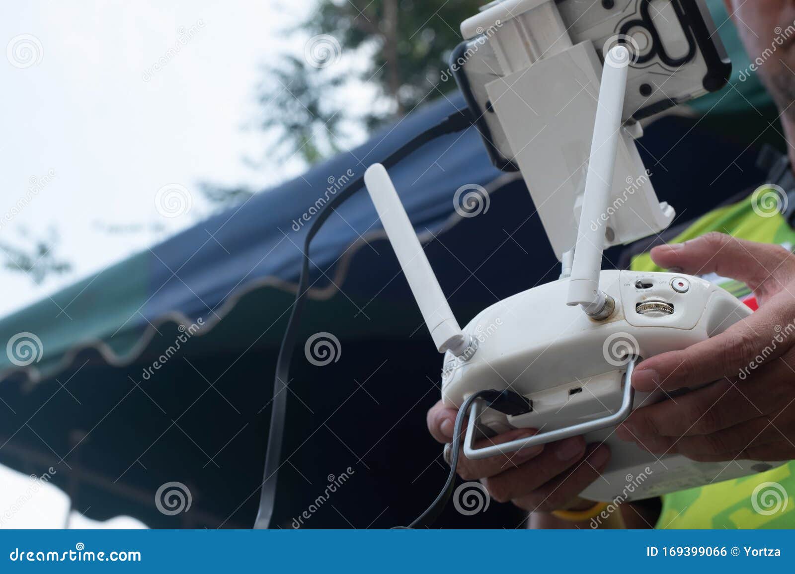 The Pilot is Controlling the Drone Stock Photo - Image of copter, pilot ...