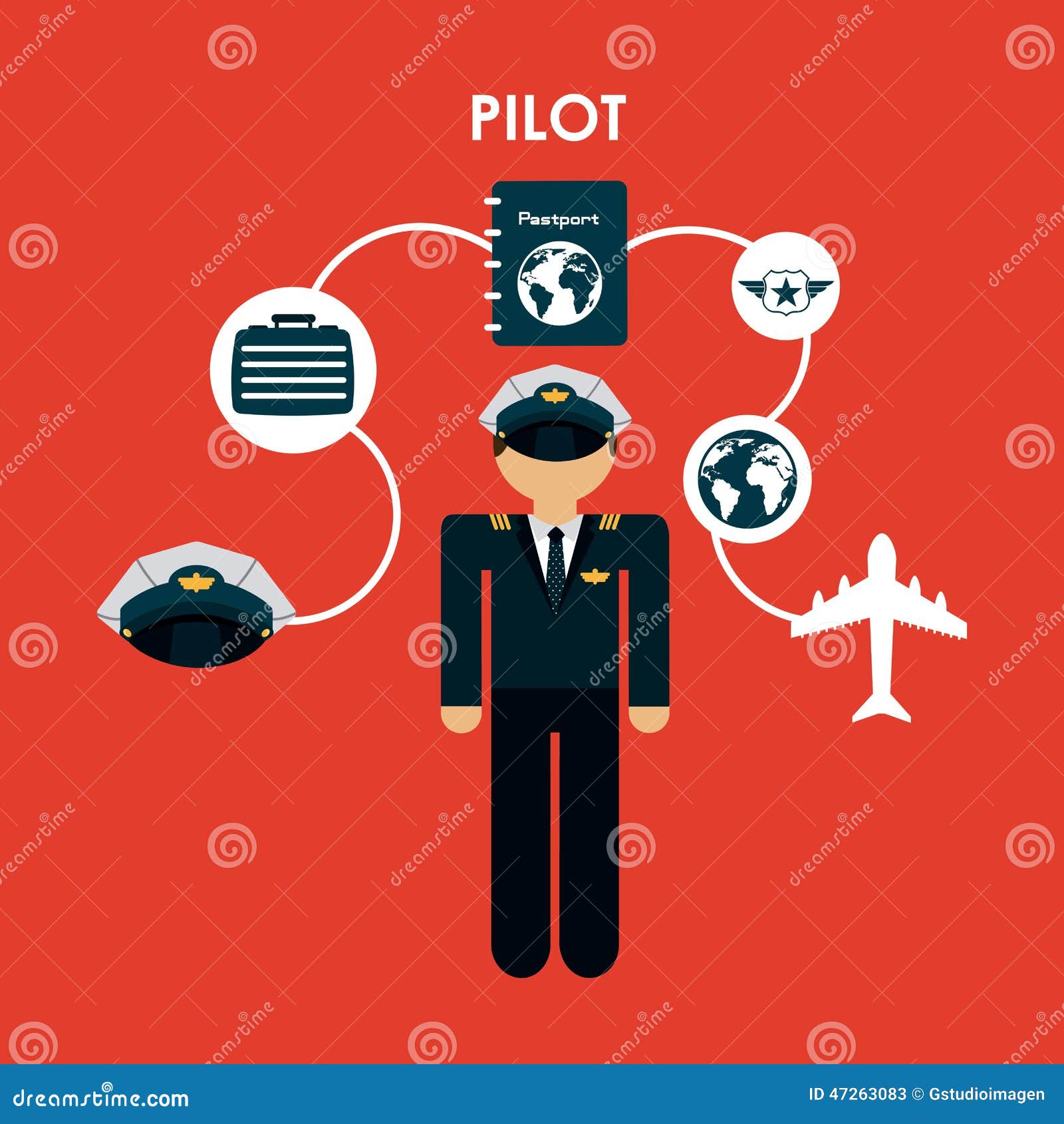 Pilot design stock vector. Illustration of business, crew - 47263083