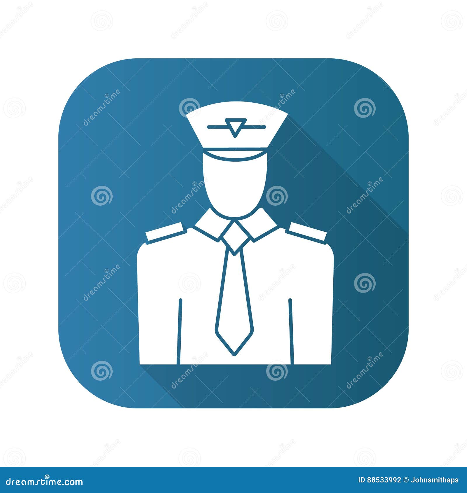 Pilot Flat Linear Long Shadow Icons Set. Pilot Label, Aircraft Control ...