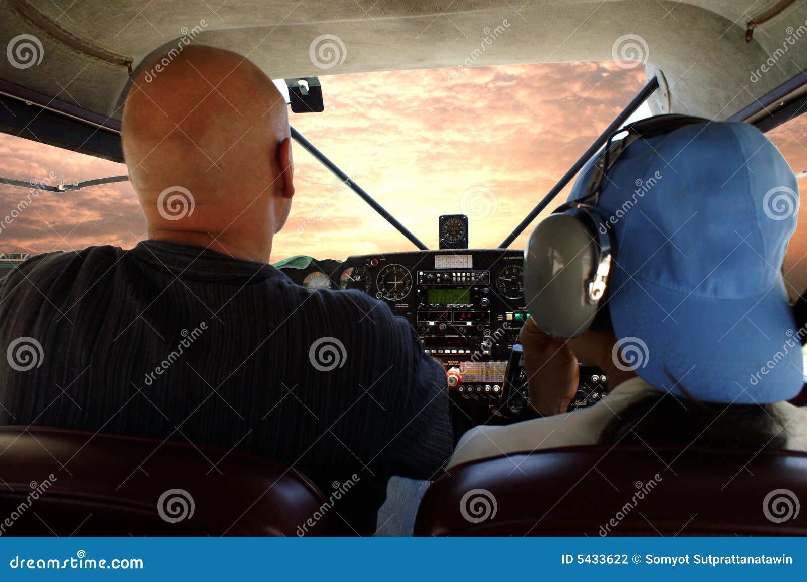 Pilot fly stock photo. Image of communication, airplane - 5433622