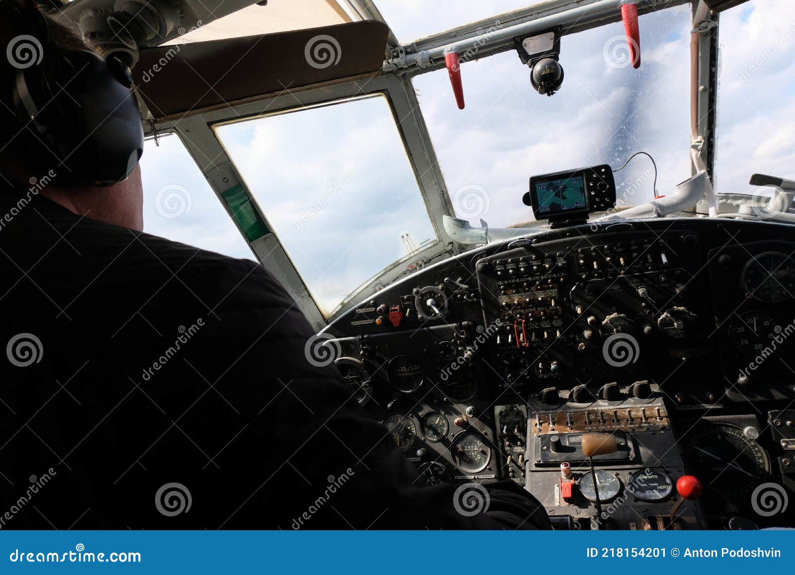Aviation. a Cockpit. Pilot is in the Cockpit. Editorial Photo - Image ...