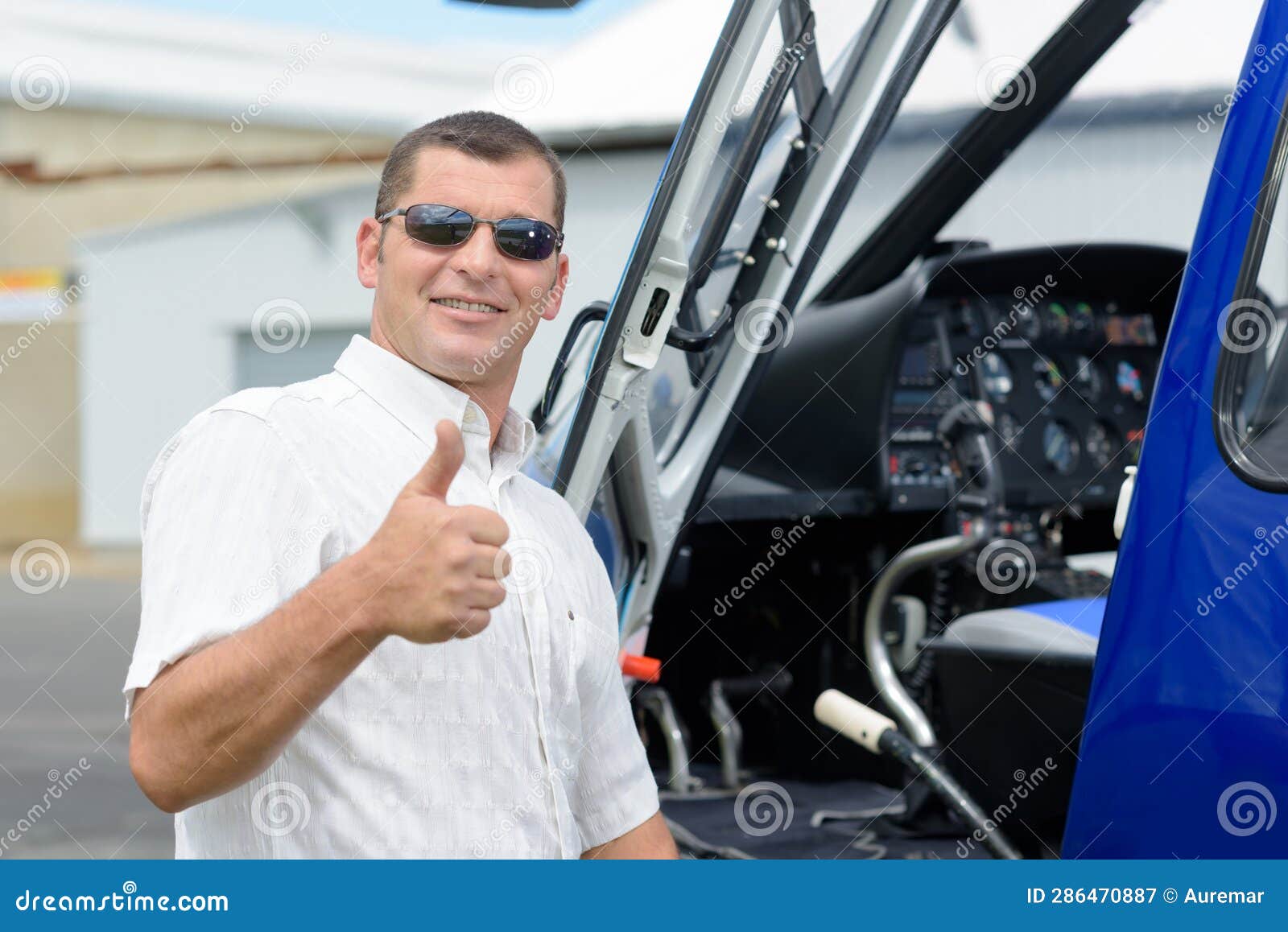 Pilot Giving Thumbs Up before Entering Aircraft Stock Image - Image of ...