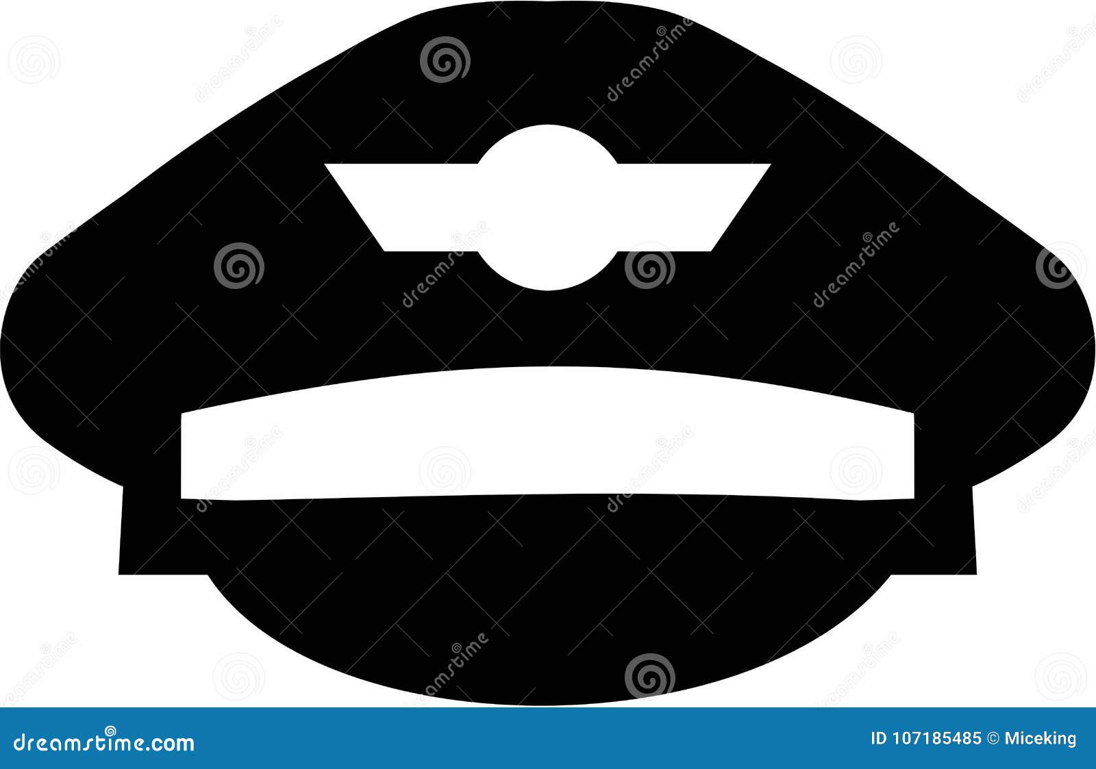 Pilot Hat Icon stock vector. Illustration of plane, airplane - 107185485