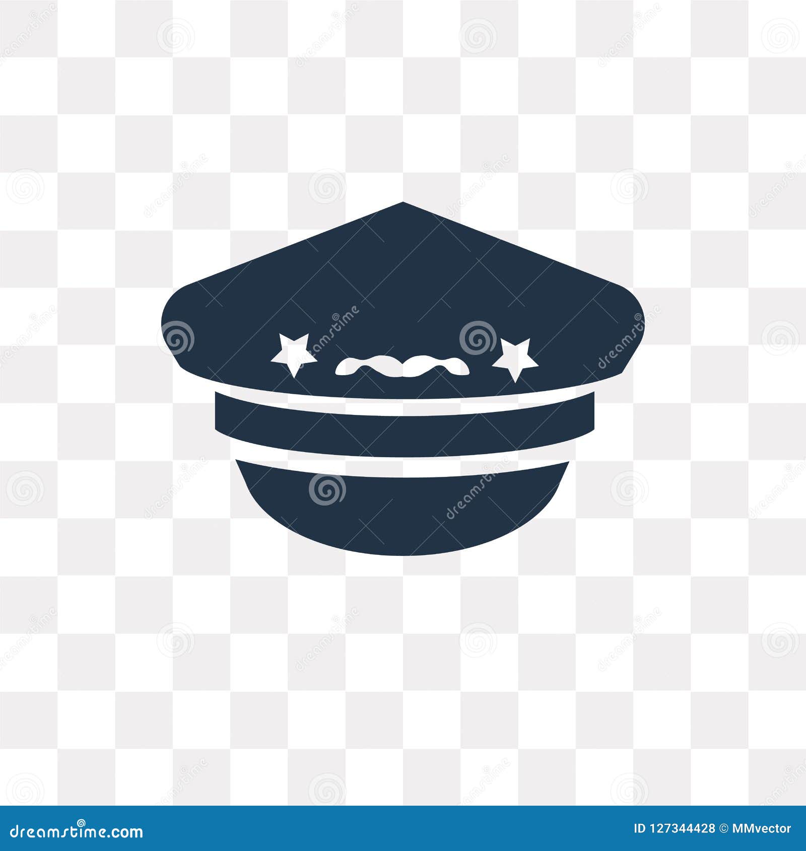 Pilot Hat Vector Icon Isolated on Transparent Background, Pilot Stock ...